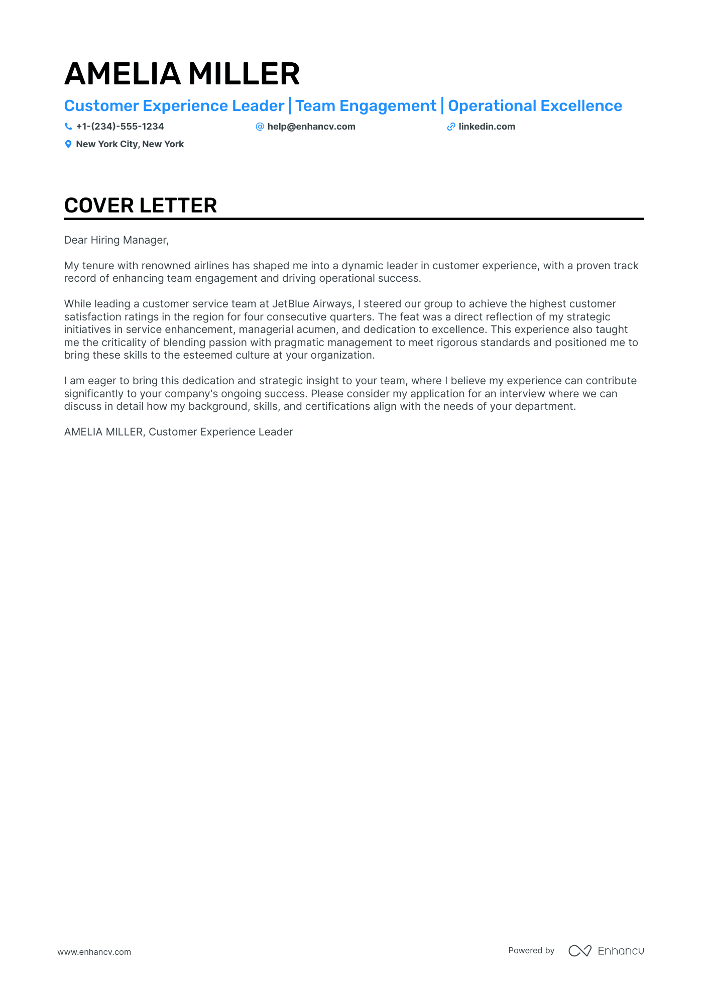 25 Professional Customer Service Cover Letter Examples and Template for ...
