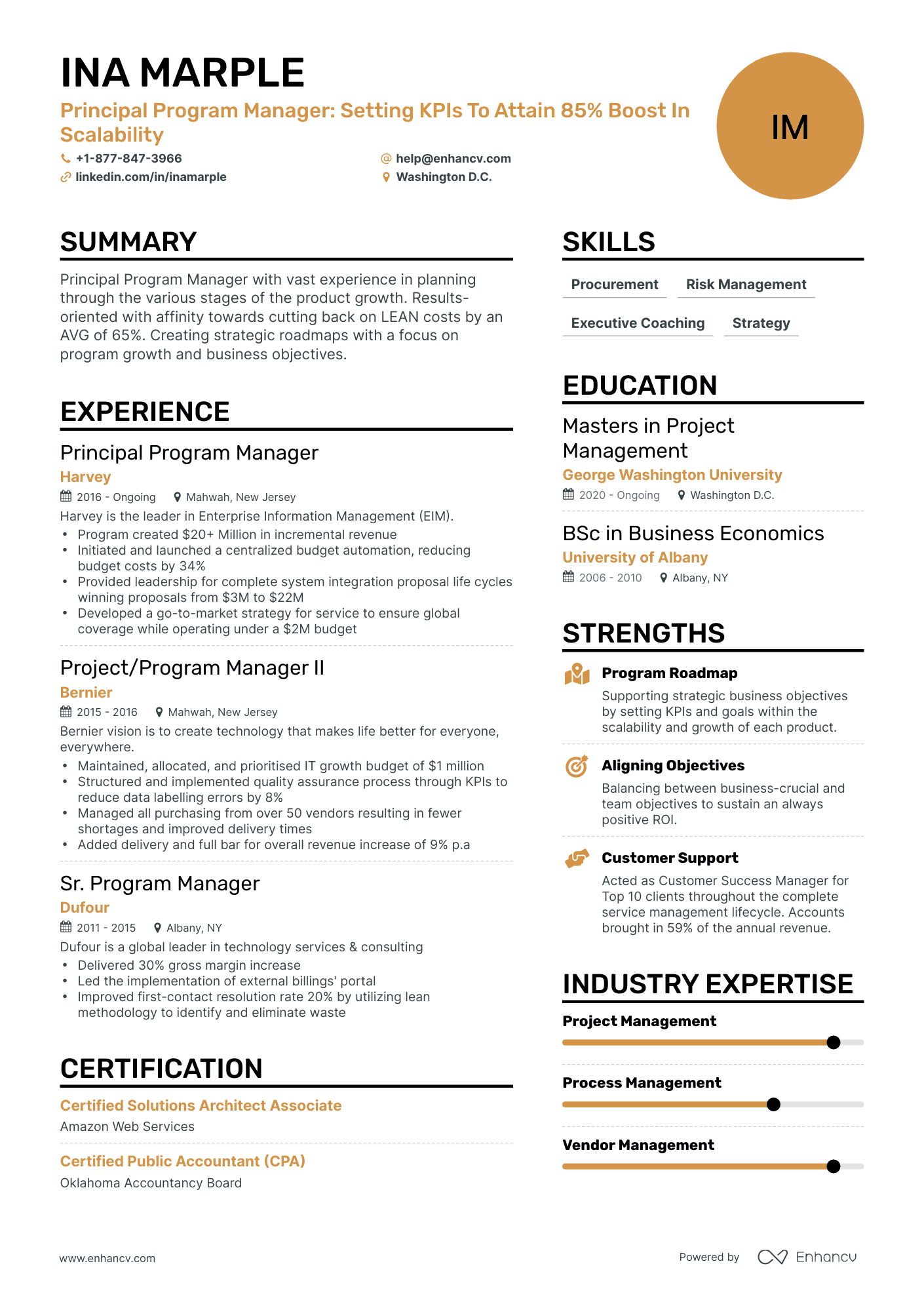 5 Principal Program Manager Resume Examples & Guide for 2024
