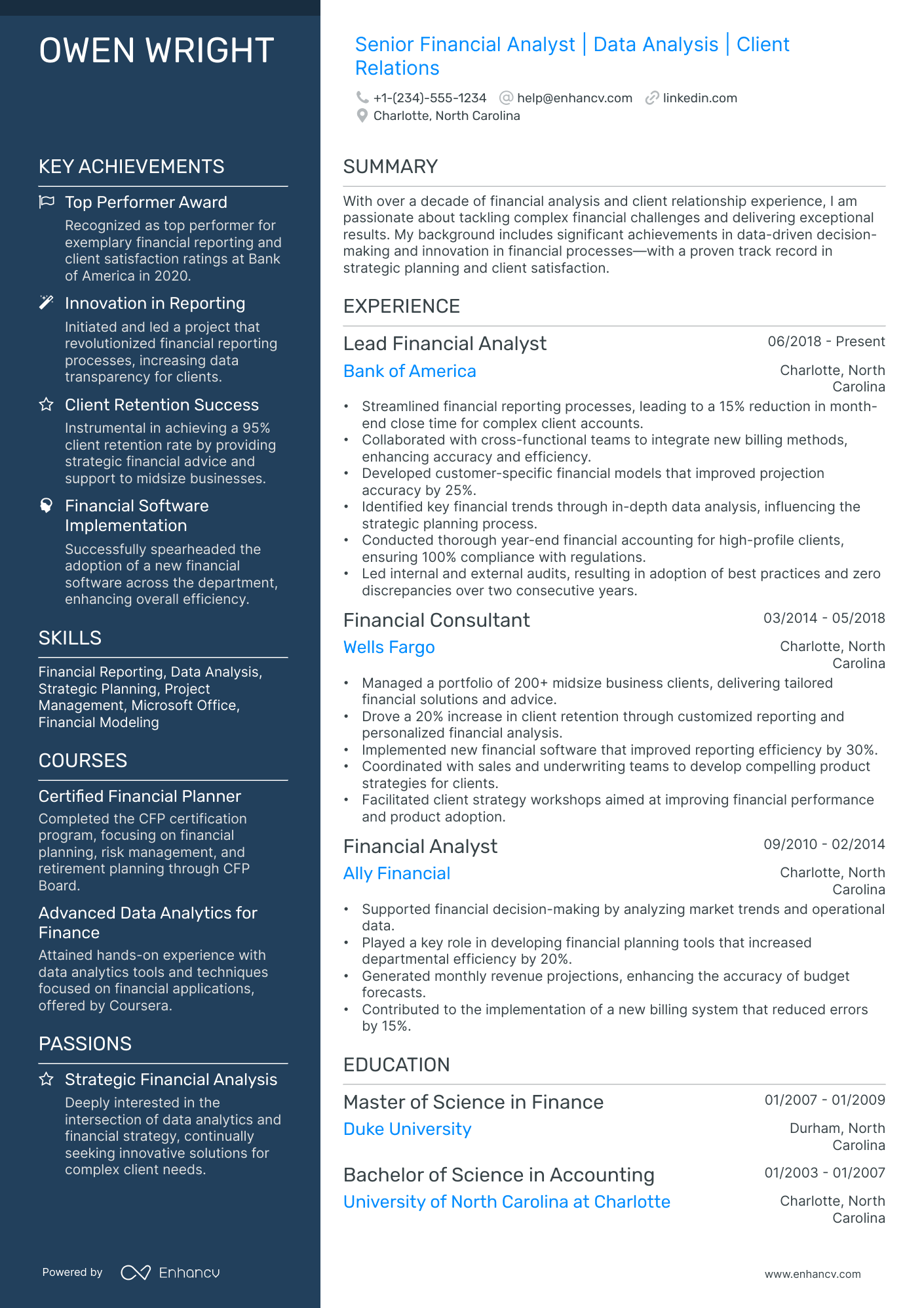 10 Financial Consultant Resume Examples & Guide for 2026