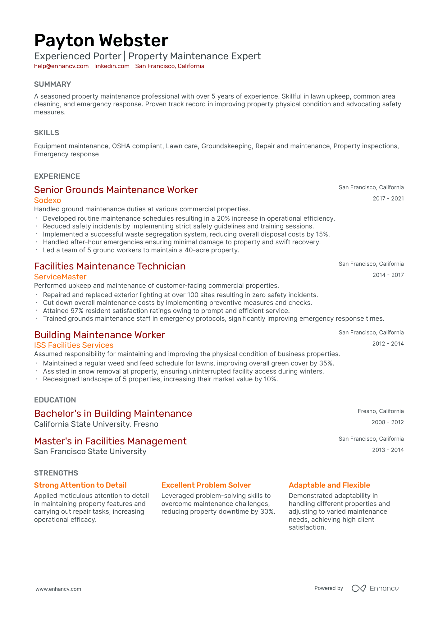10 Porter Resume Examples & Guide for 2026