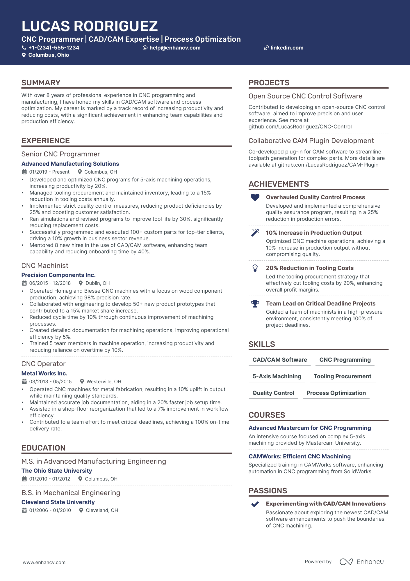 5 Cnc Programmer Resume Examples & Guide for 2024