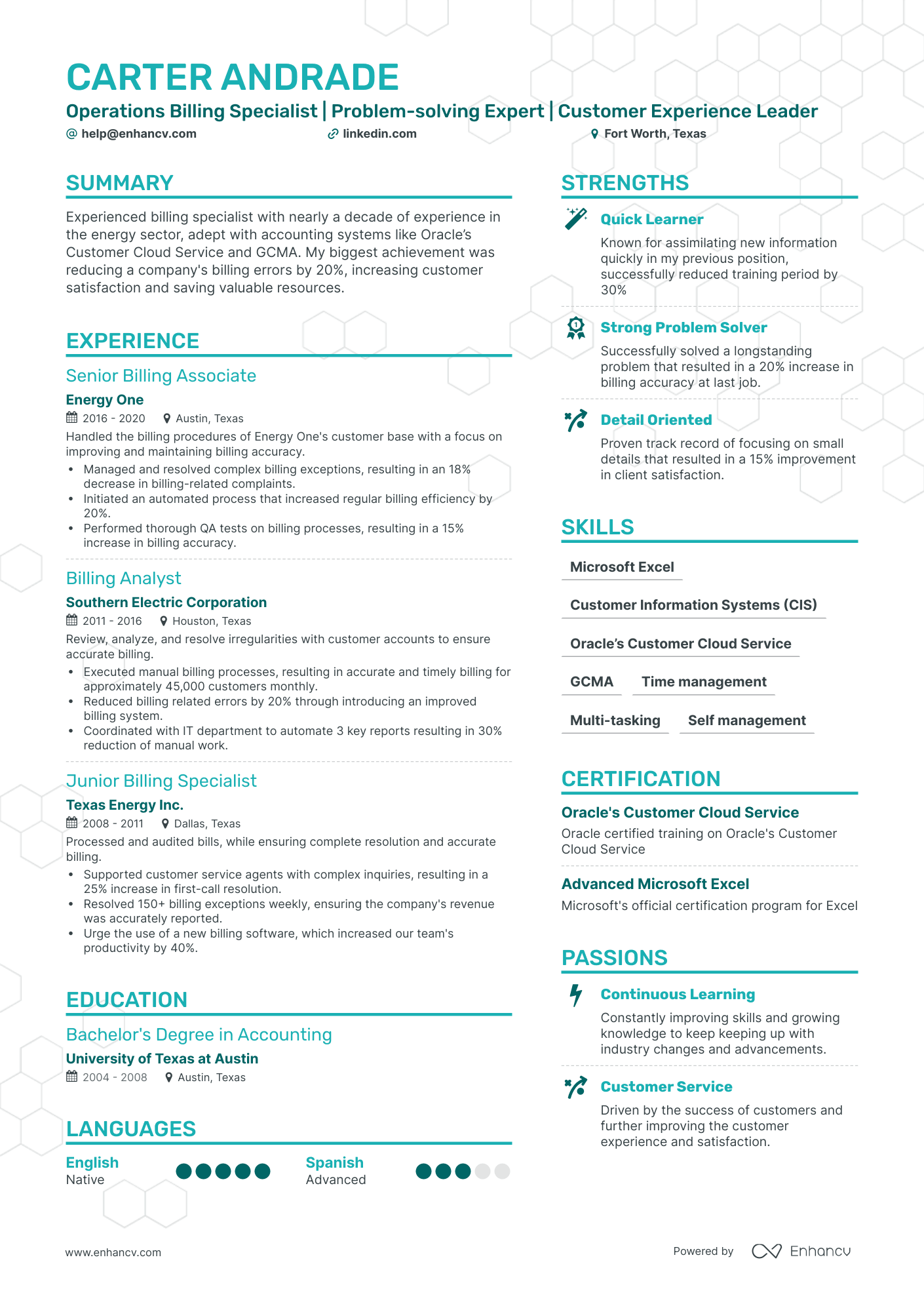 5 Billing Specialist Resume Examples & Guide for 2024