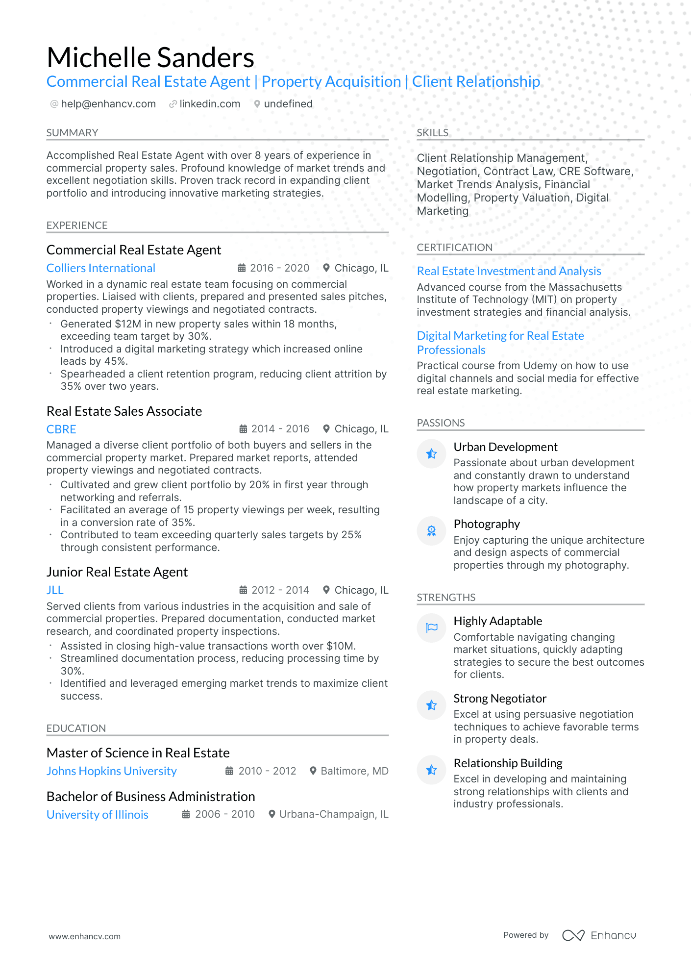 10 Commercial Real Estate Agent Resume Examples & Guide for 2026