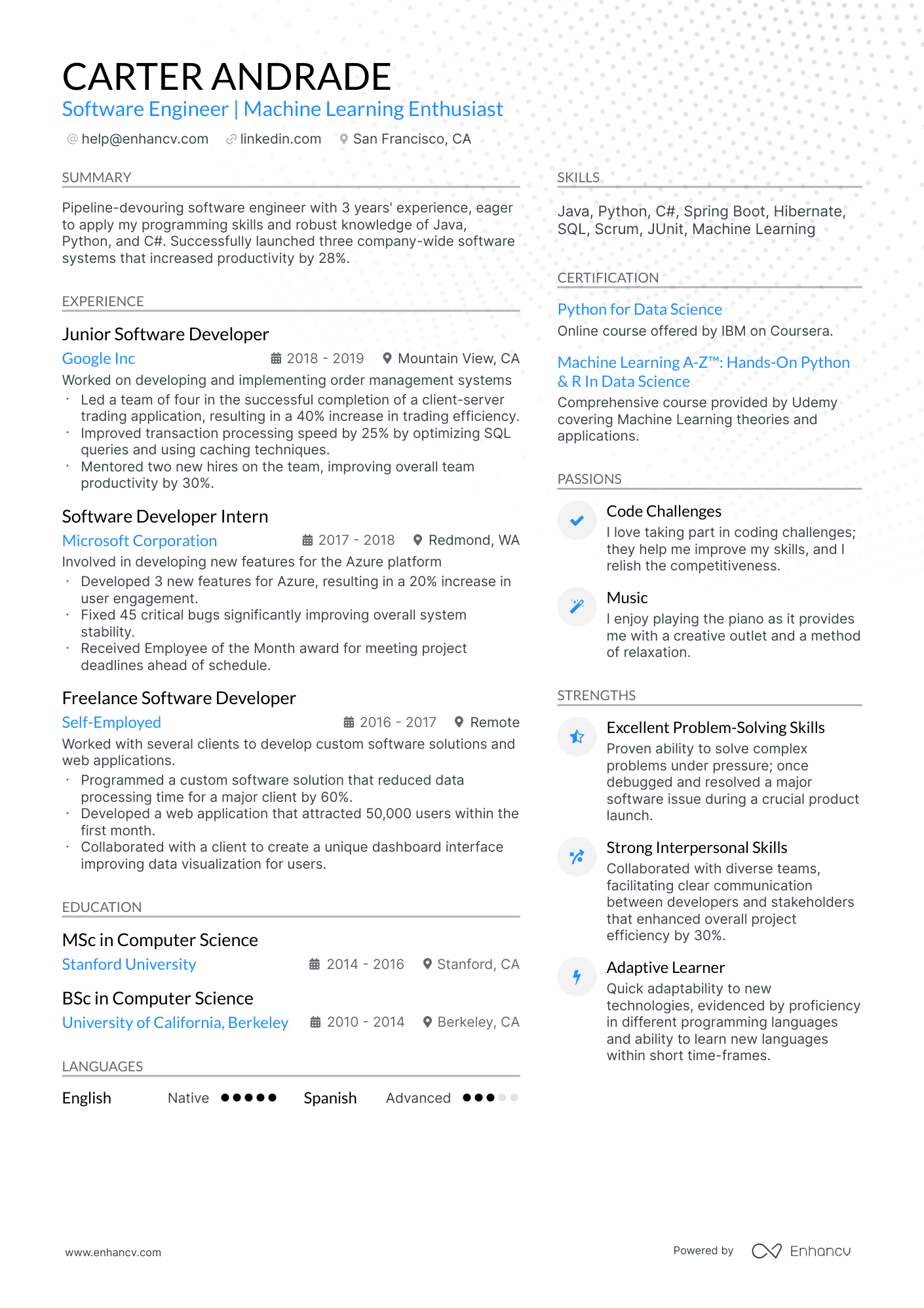 10 Software Engineer New Grad Resume Examples & Guide for 2025
