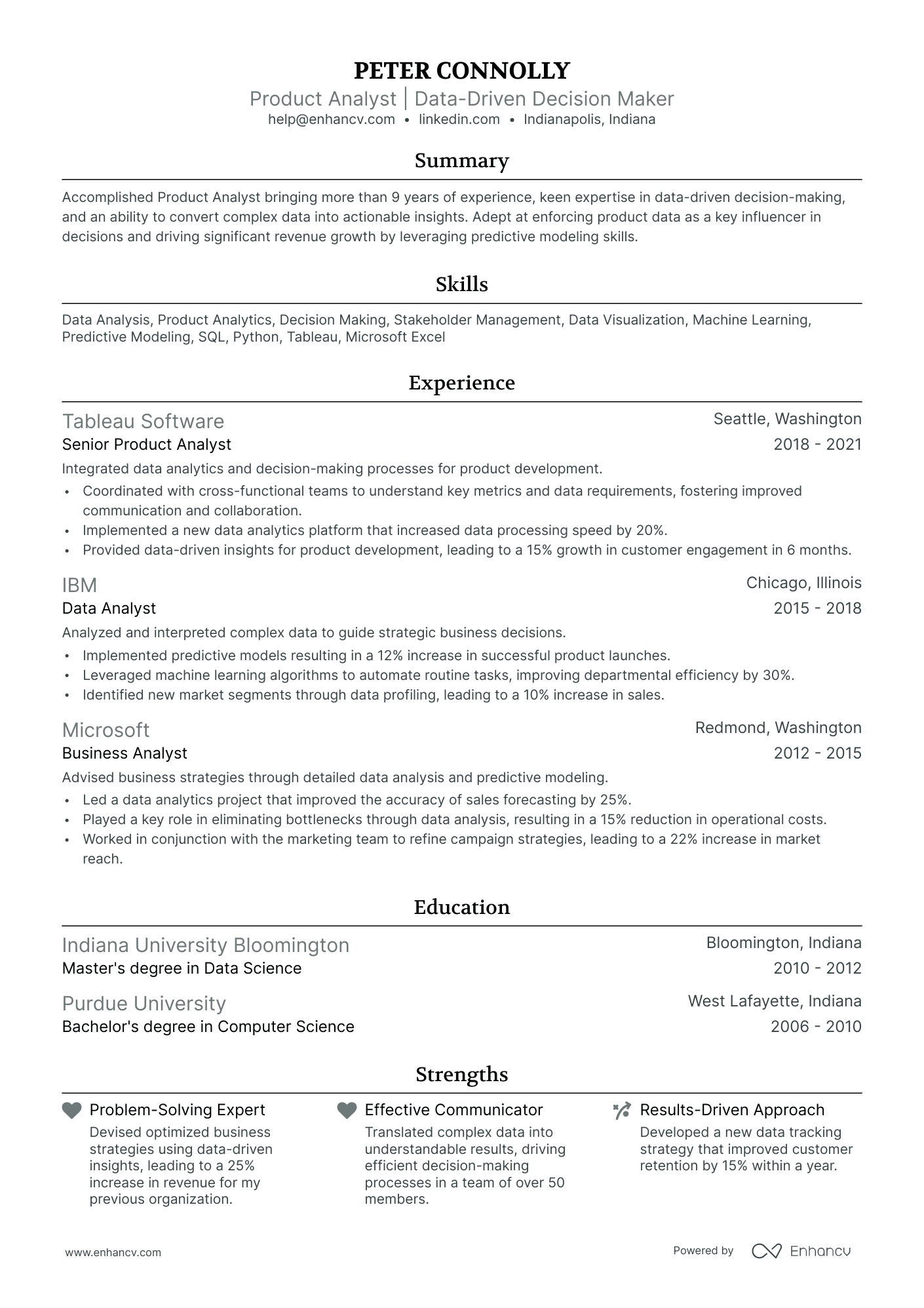 10 Product Analyst Resume Examples & Guide for 2026