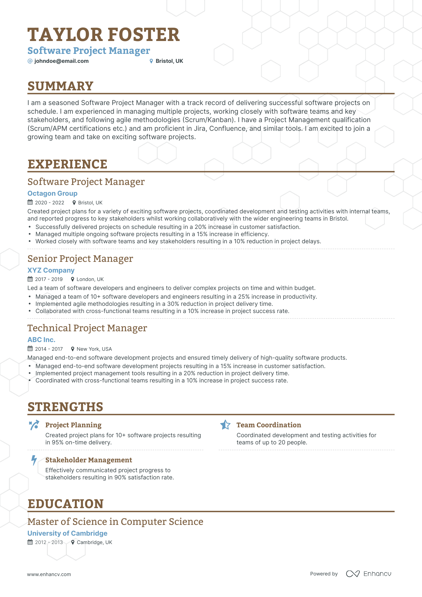 5 Software Project Manager Resume Examples & Guide for 2024