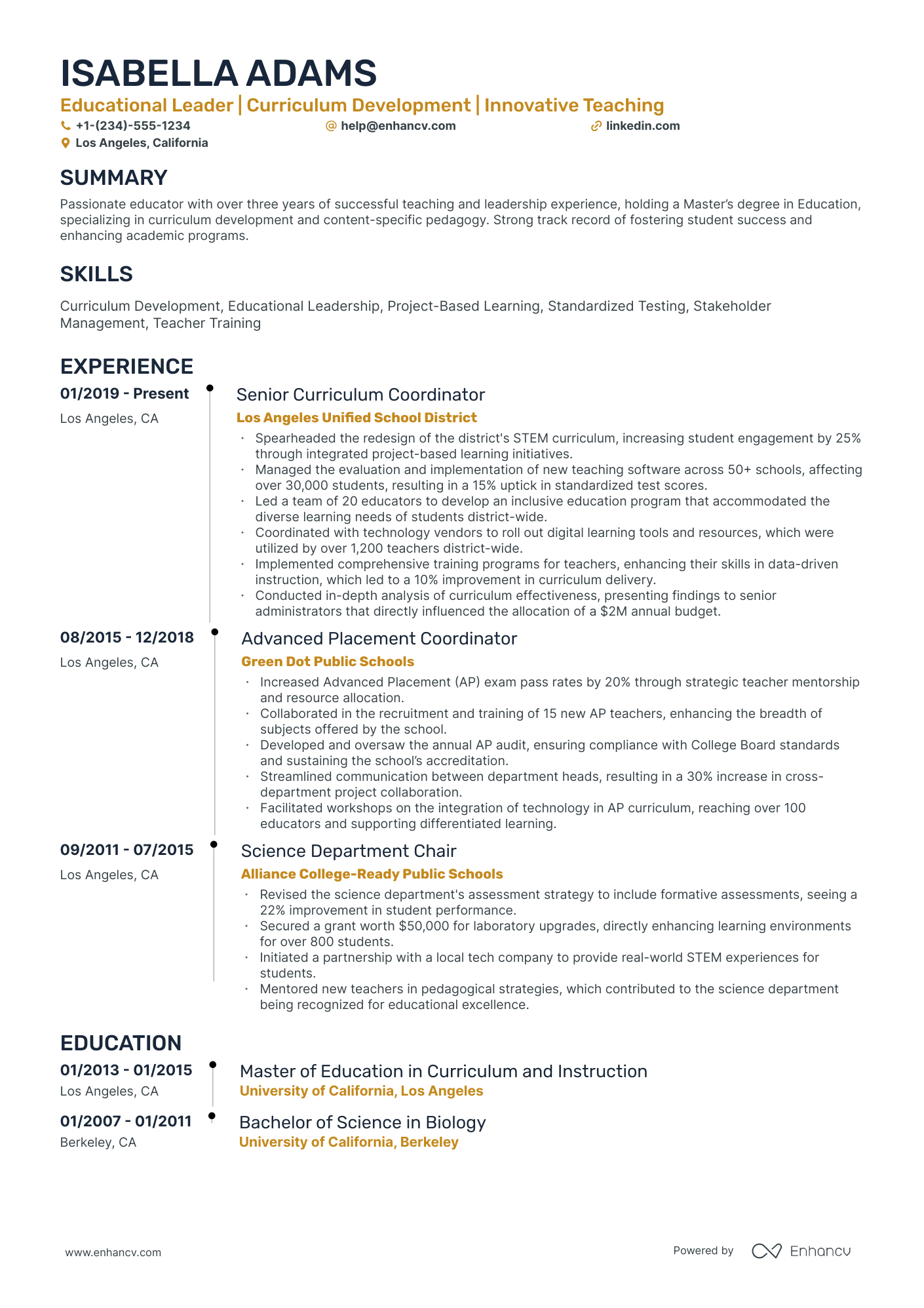 10 Department Head Resume Examples, Templates & Guide for 2025