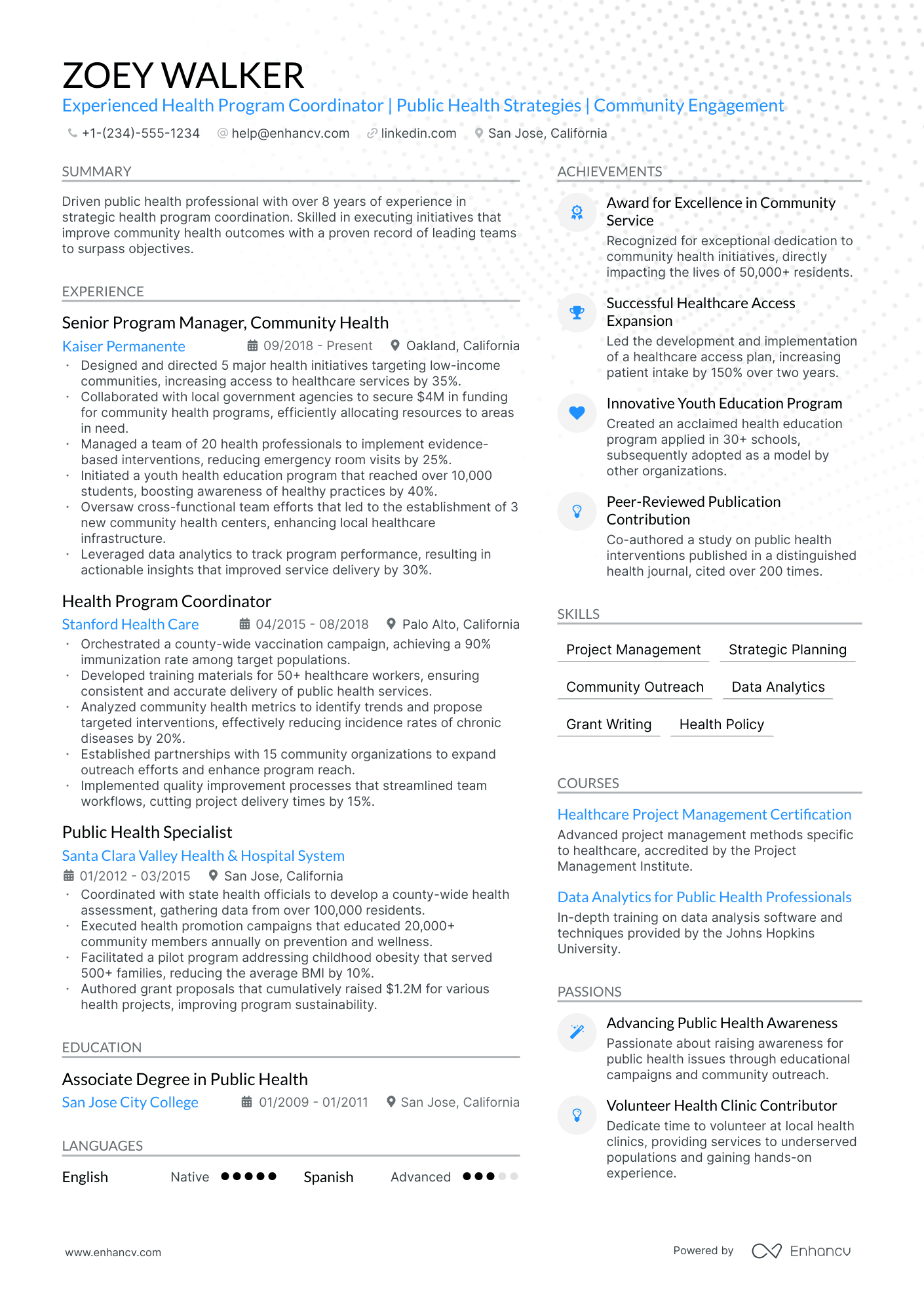 5 Public Health Resume Examples & Guide for 2024