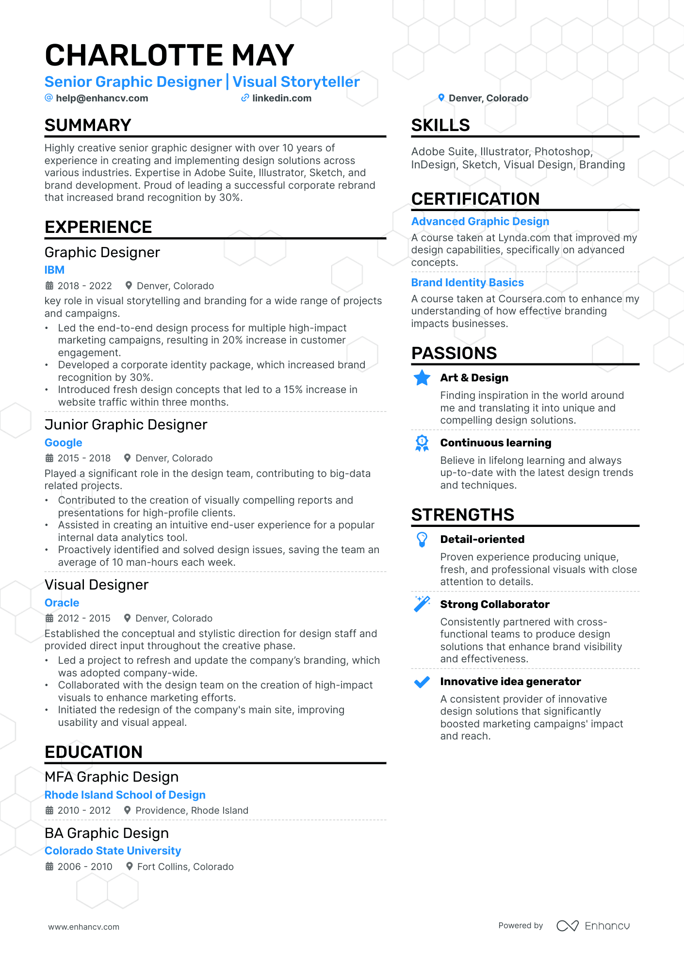 10 Senior Graphic Designer Resume Examples & Guide for 2026