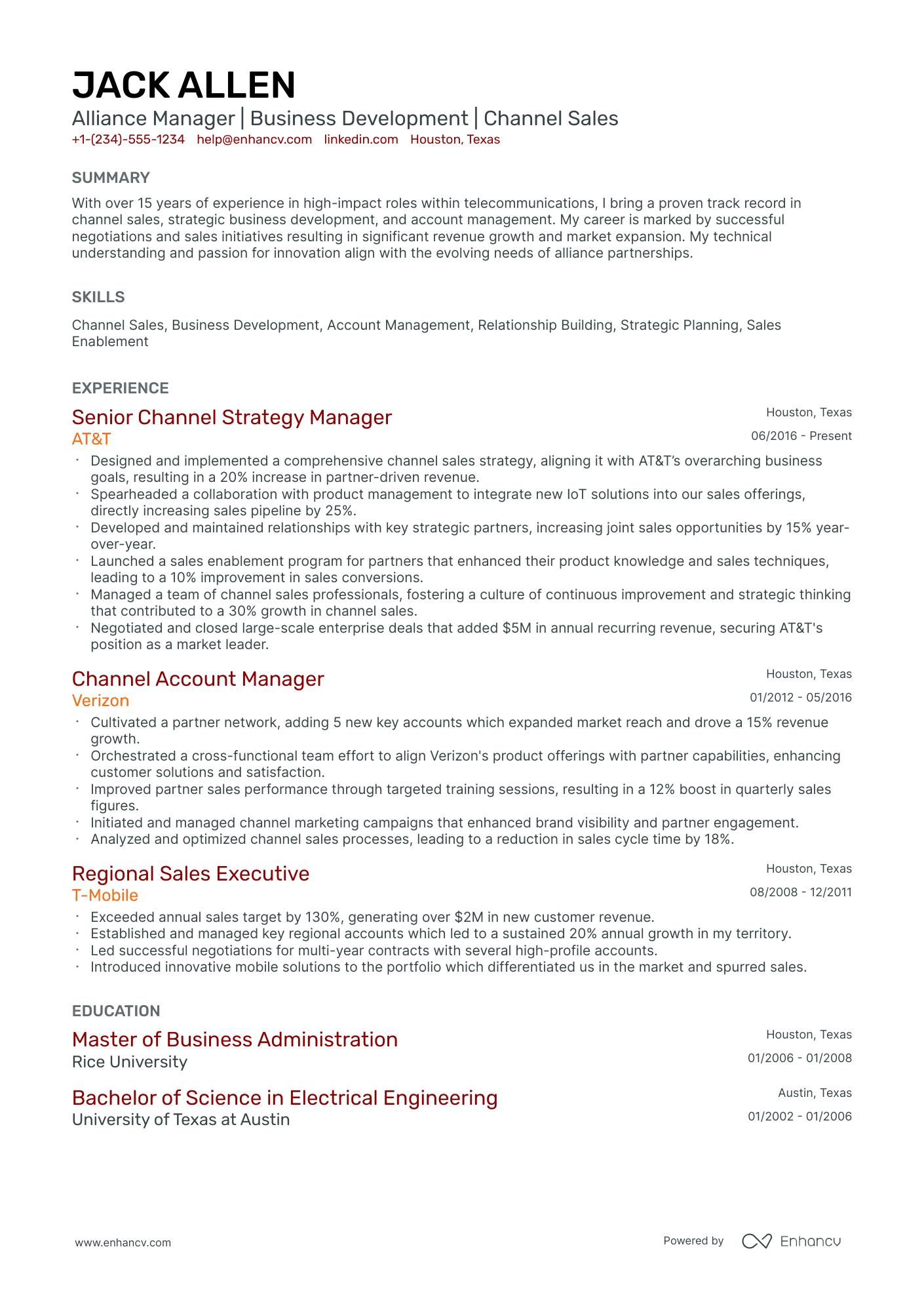 10 Alliance Manager Resume Examples & Guide for 2026