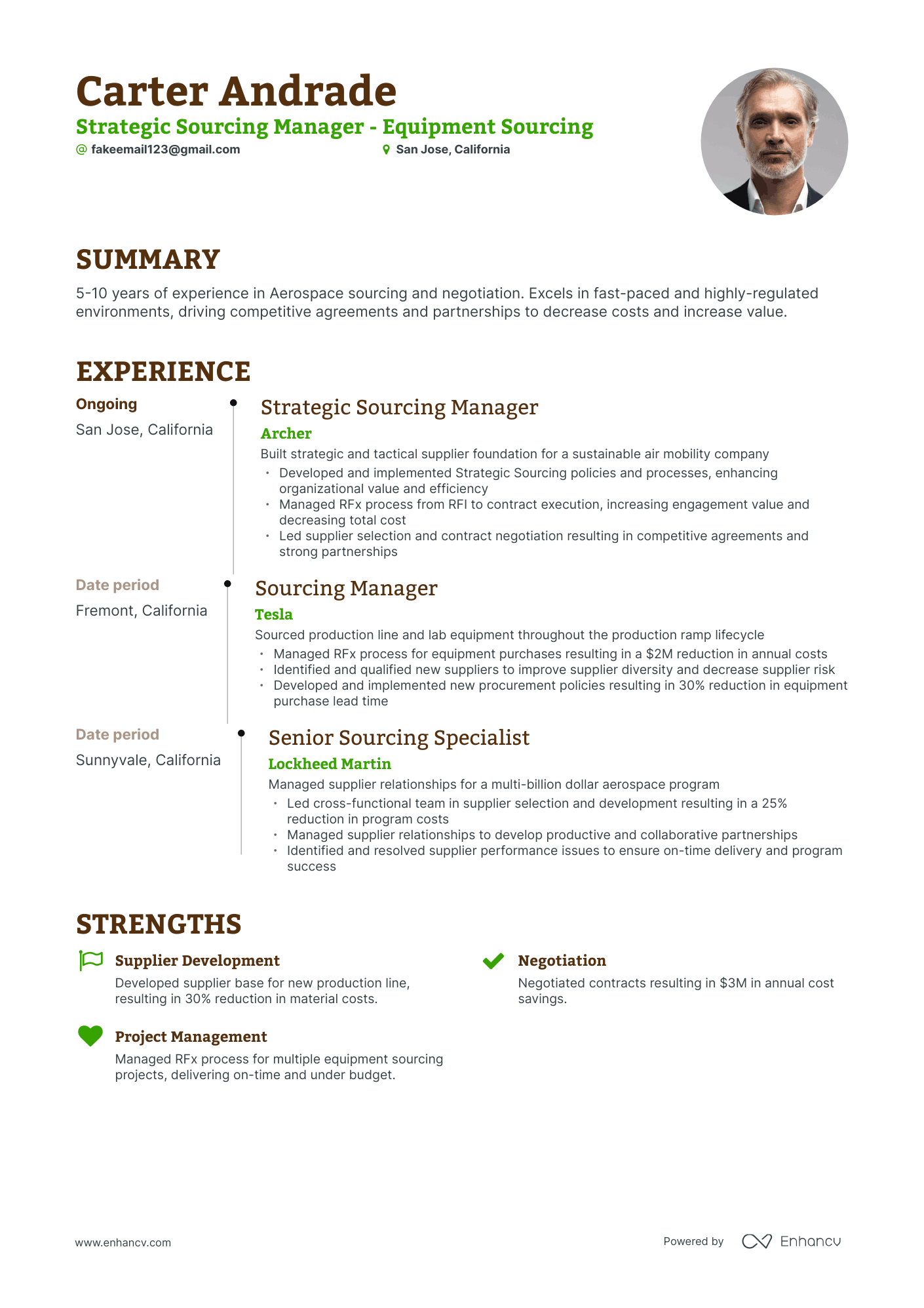 5 Strategic Sourcing Manager Resume Examples & Guide for 2023