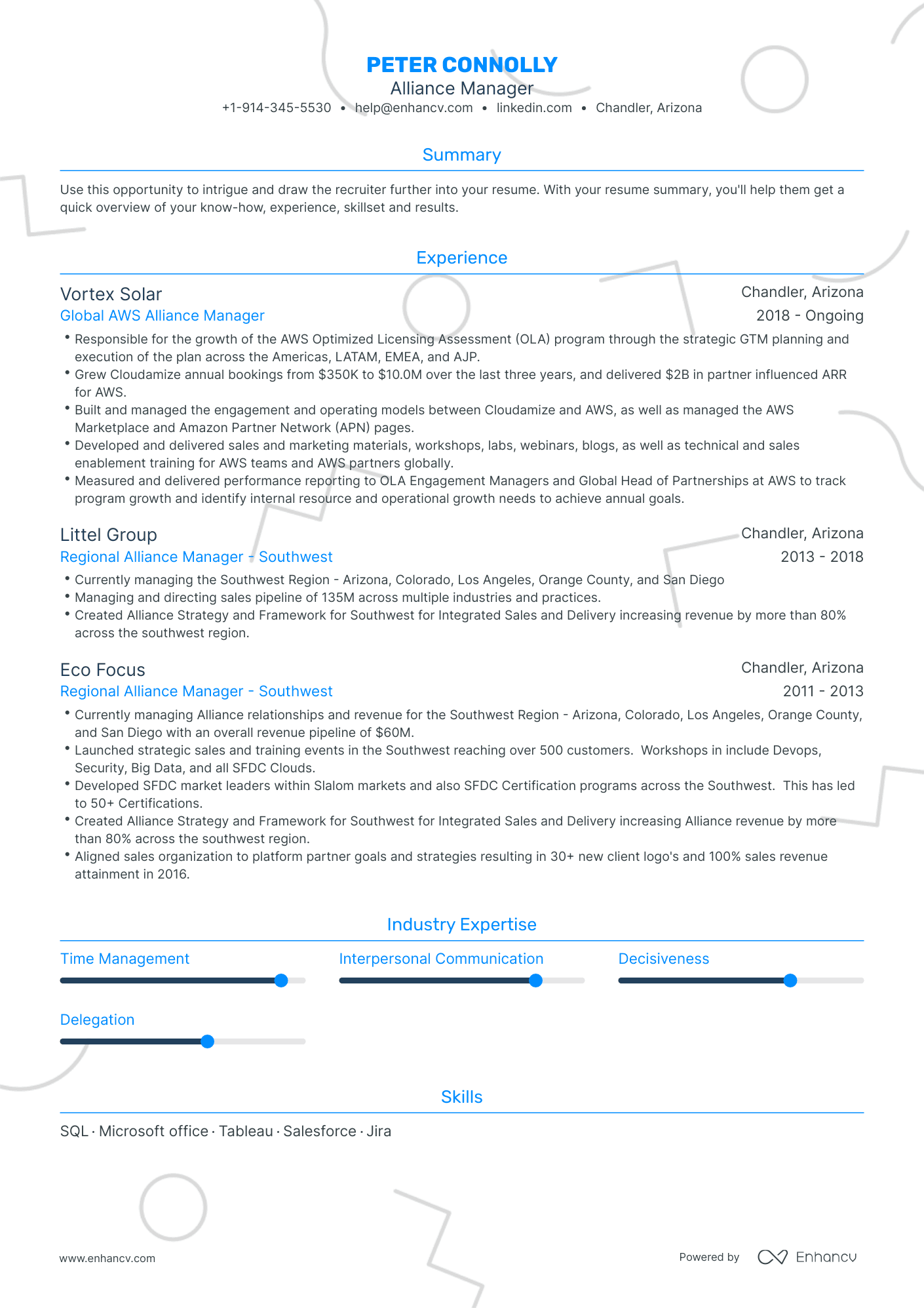 Alliance Manager Resume Examples & Guide for 2023 (Layout, Skills ...