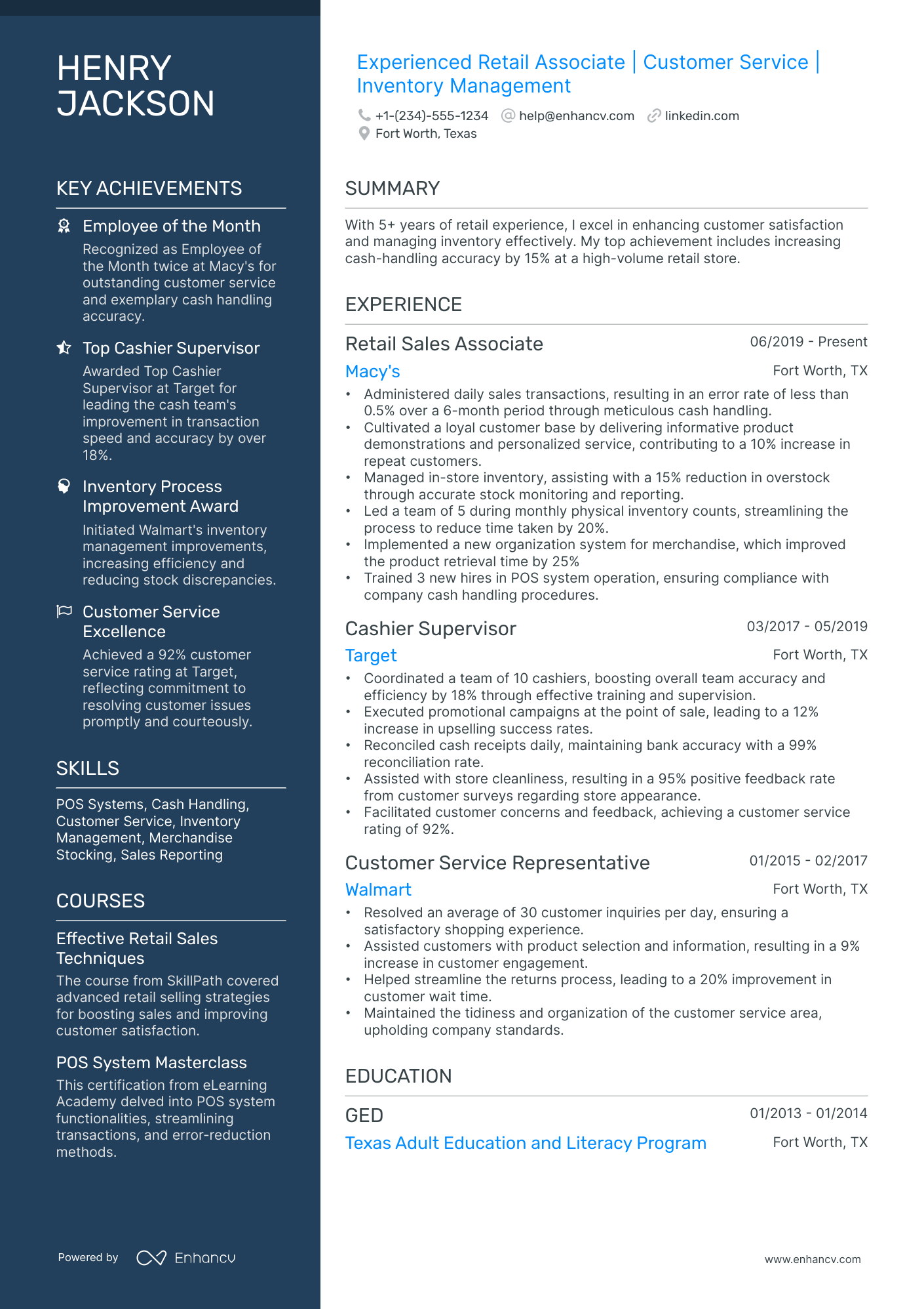 10 Sales Cashier Resume Examples & Guide for 2026