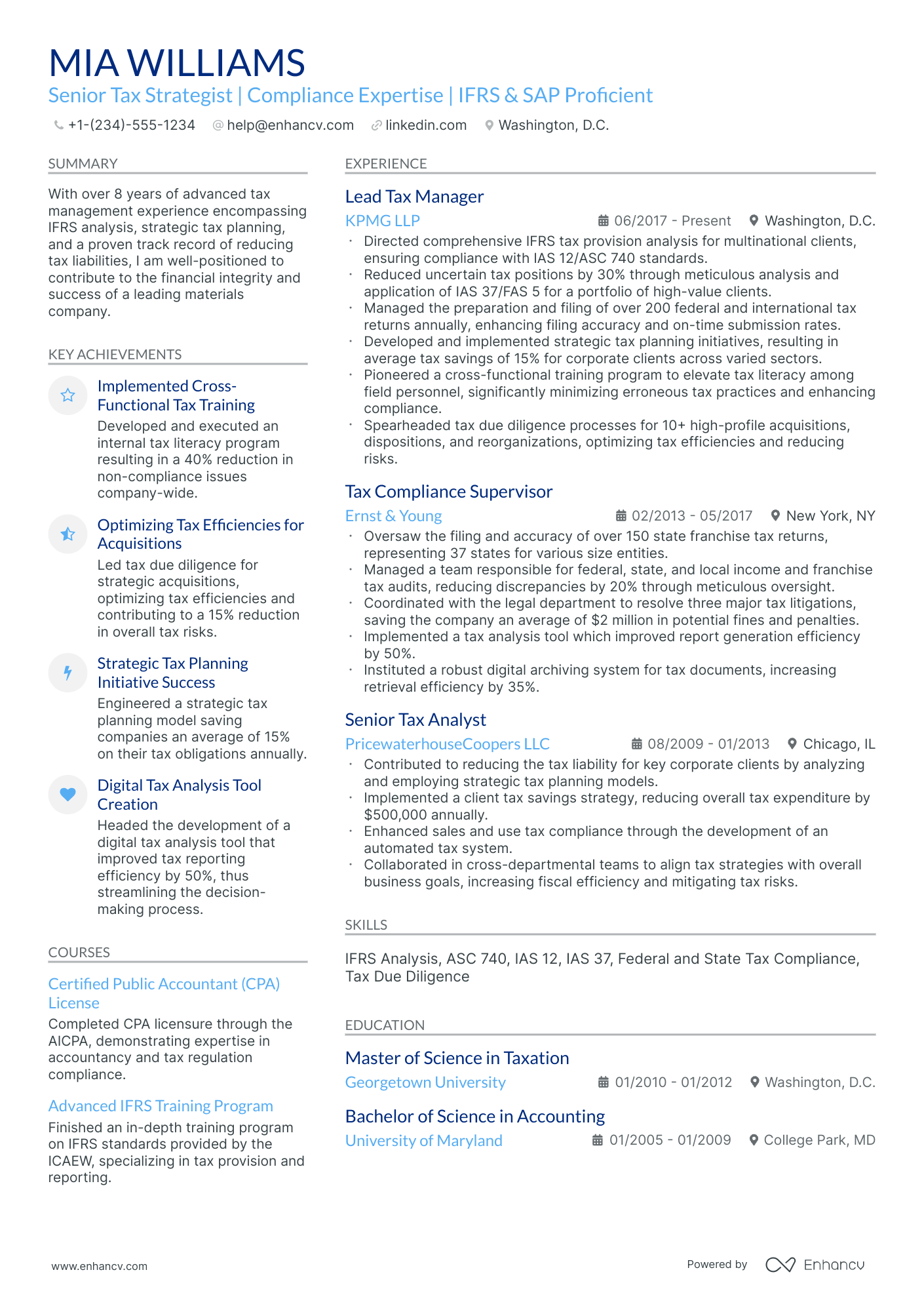 10 Tax Director Resume Examples & Guide for 2025