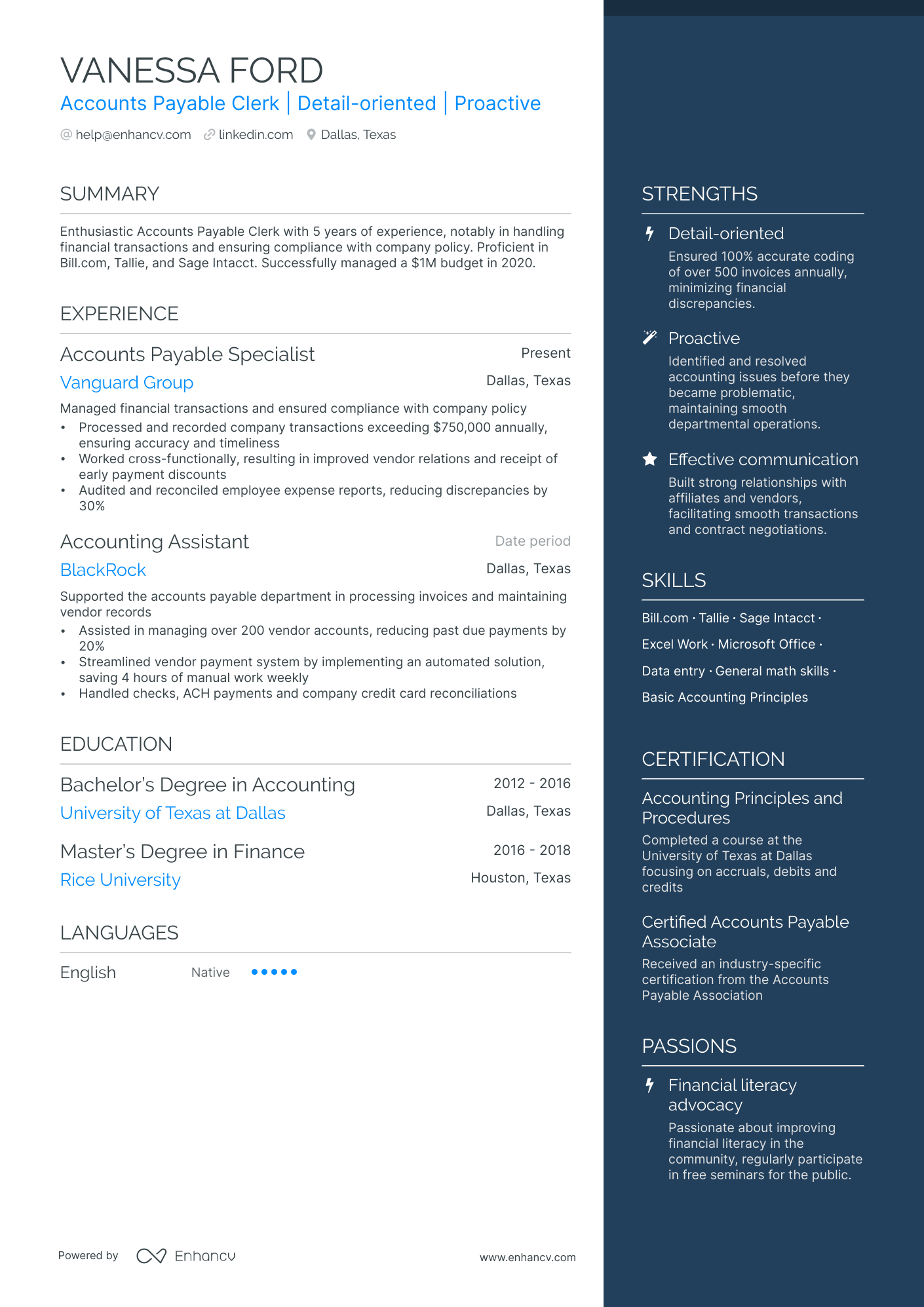 8 Accounts Payable Resume Examples & Guide for 2024