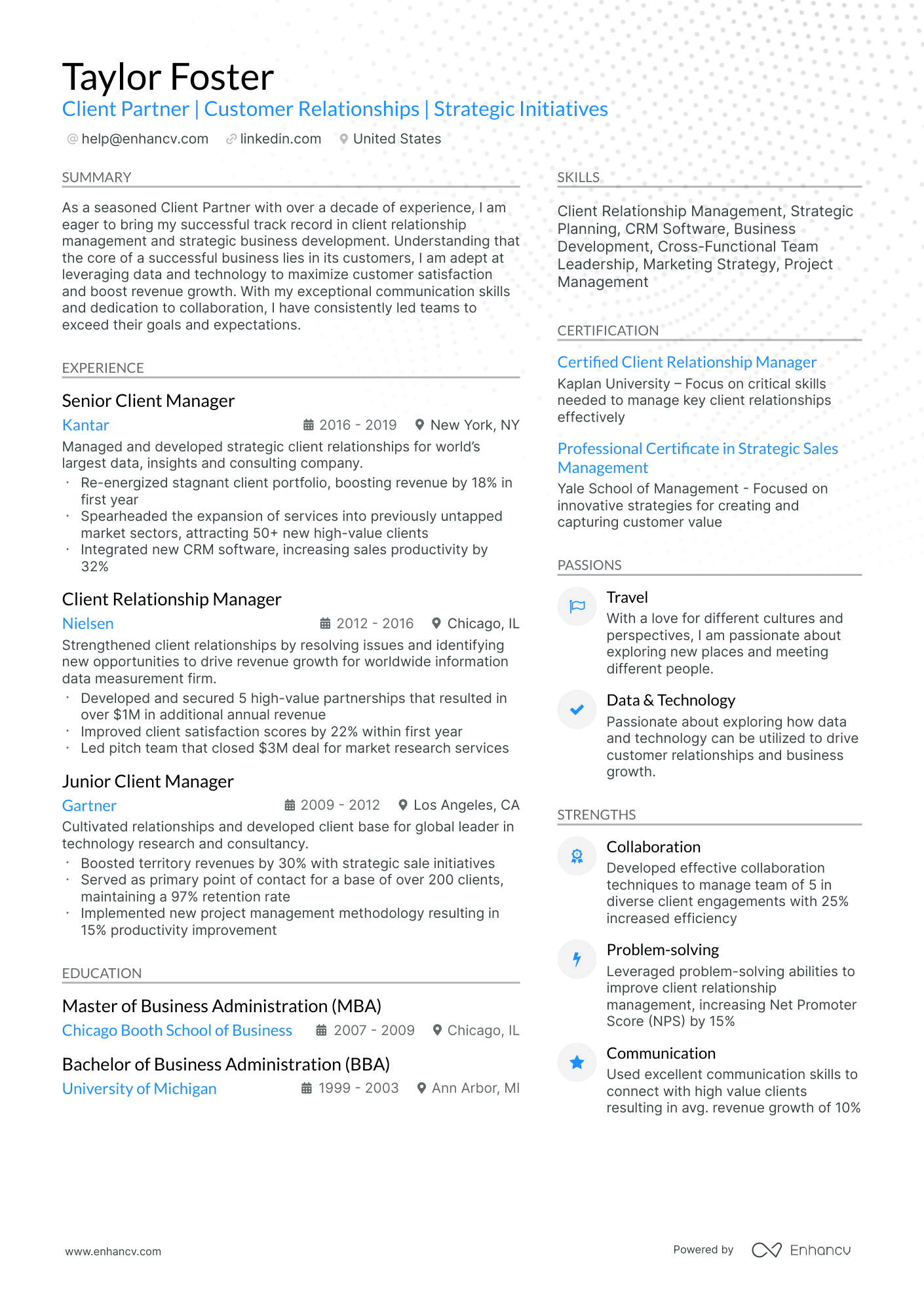 10 Client Partner Resume Examples & Guide for 2026