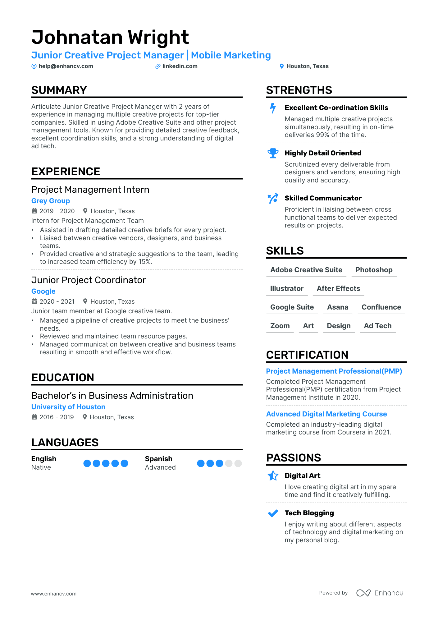 5 Junior Project Manager Resume Examples & Guide for 2024