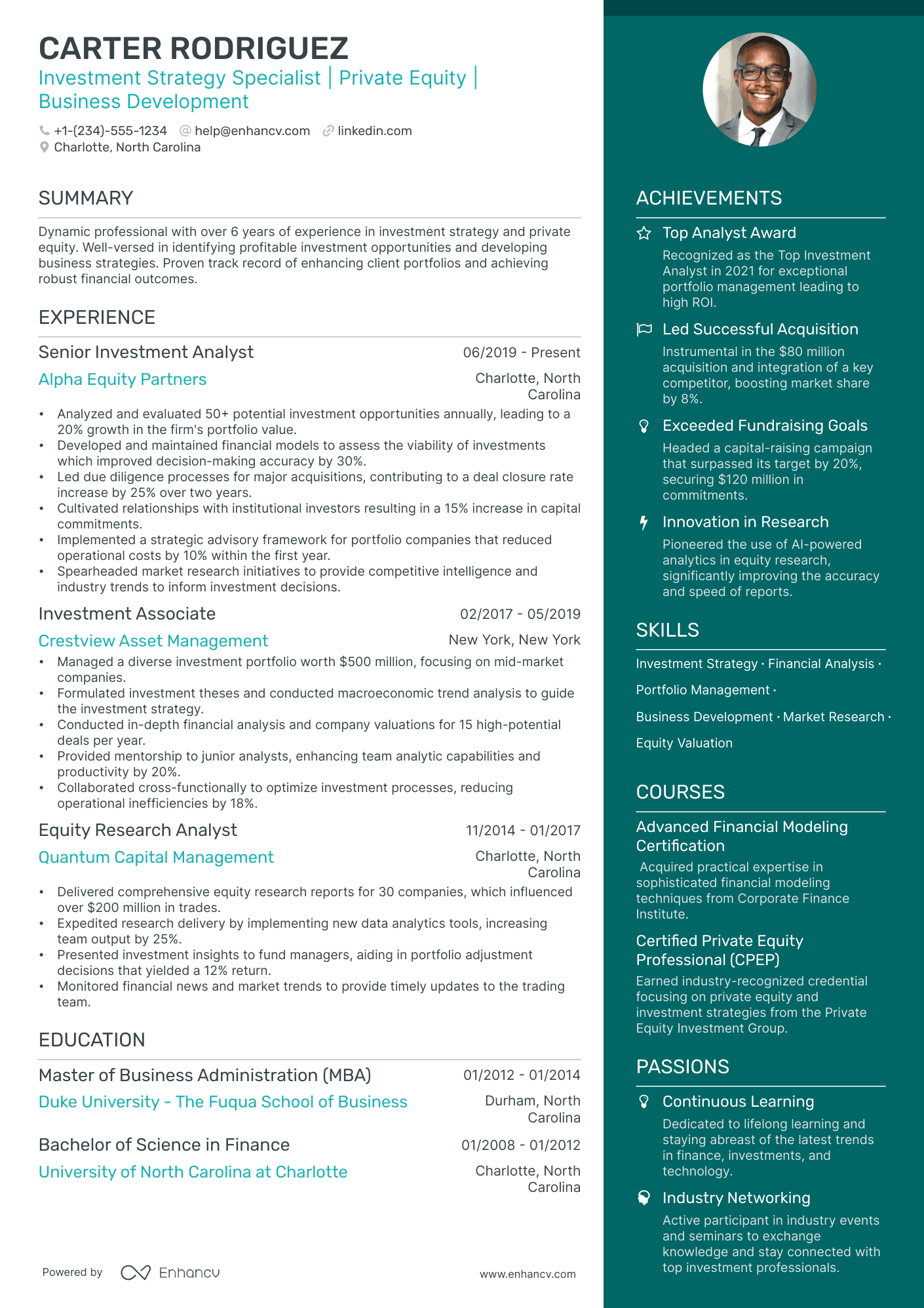 5 Private Equity Resume Examples & Guide for 2024
