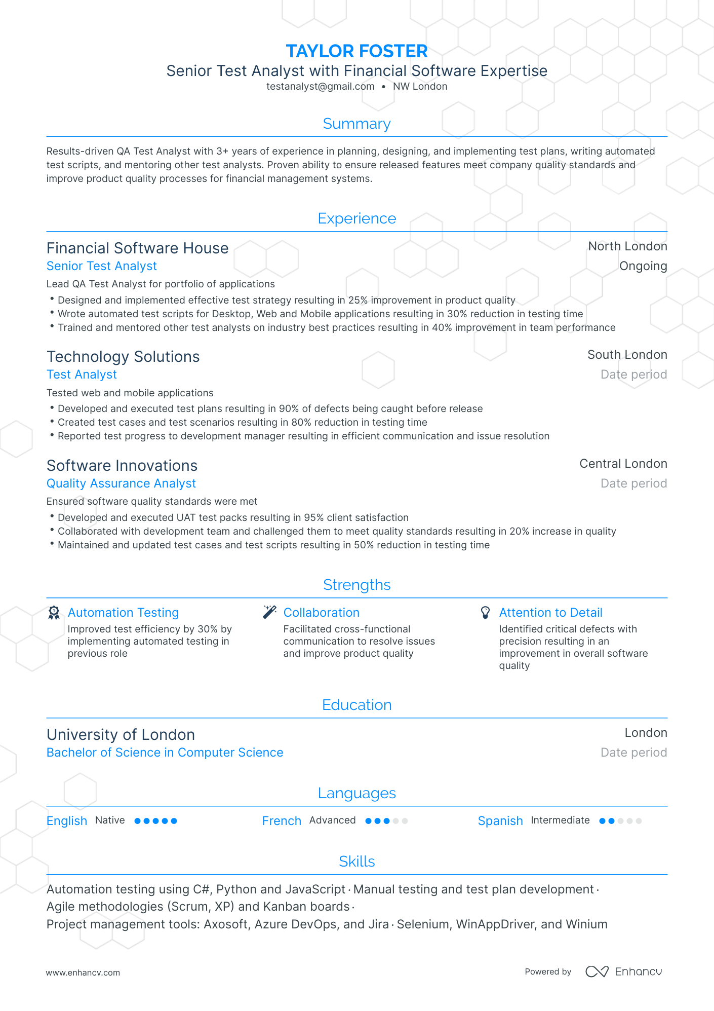 5 Software Test Analyst Resume Examples & Guide for 2024