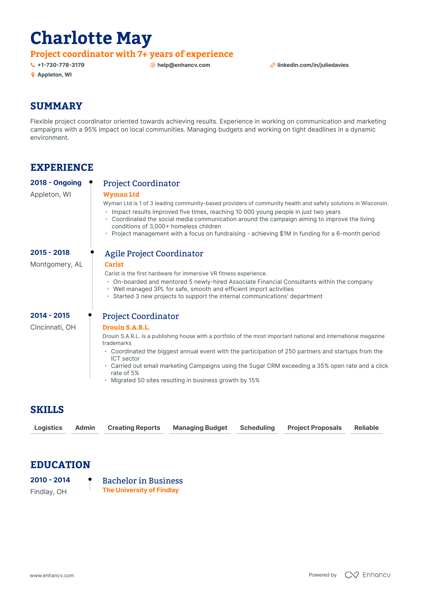 5 Project Coordinator Resume Examples & Guide for 2024