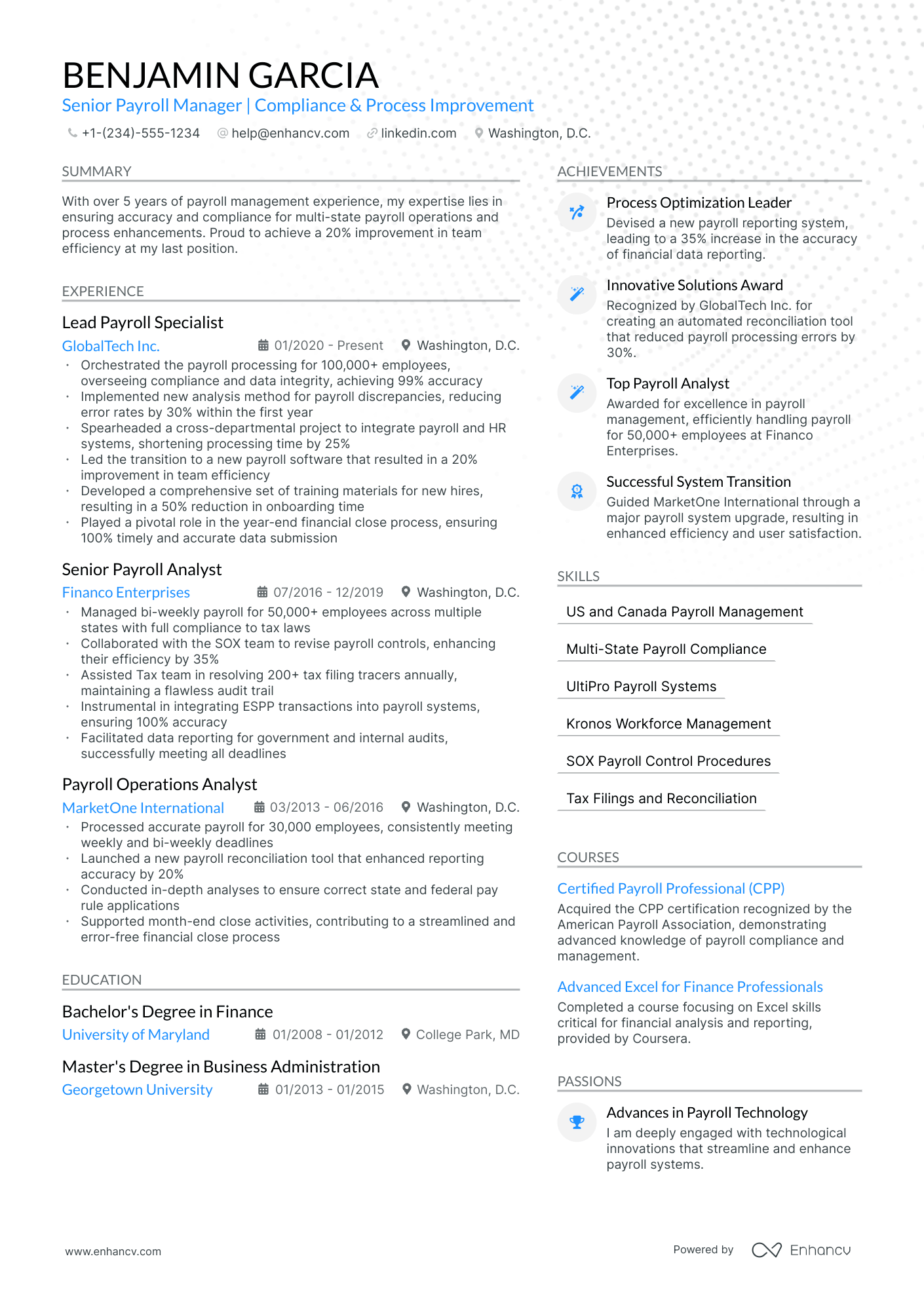 5 Payroll Manager Resume Examples & Guide for 2024