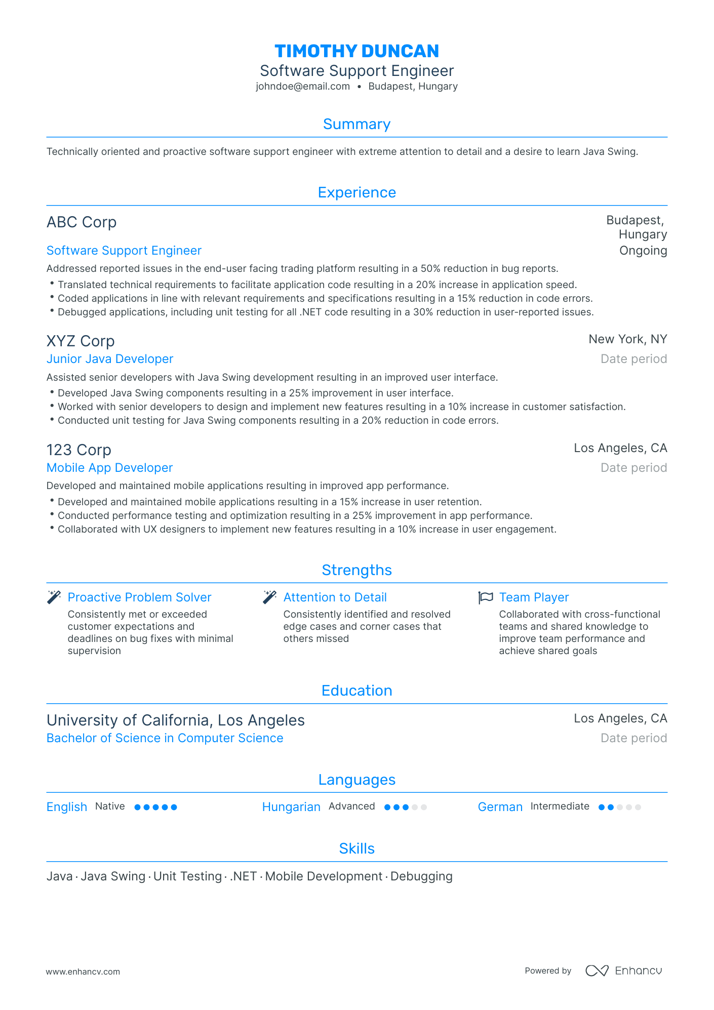 5 Software Support Engineer Resume Examples & Guide for 2024