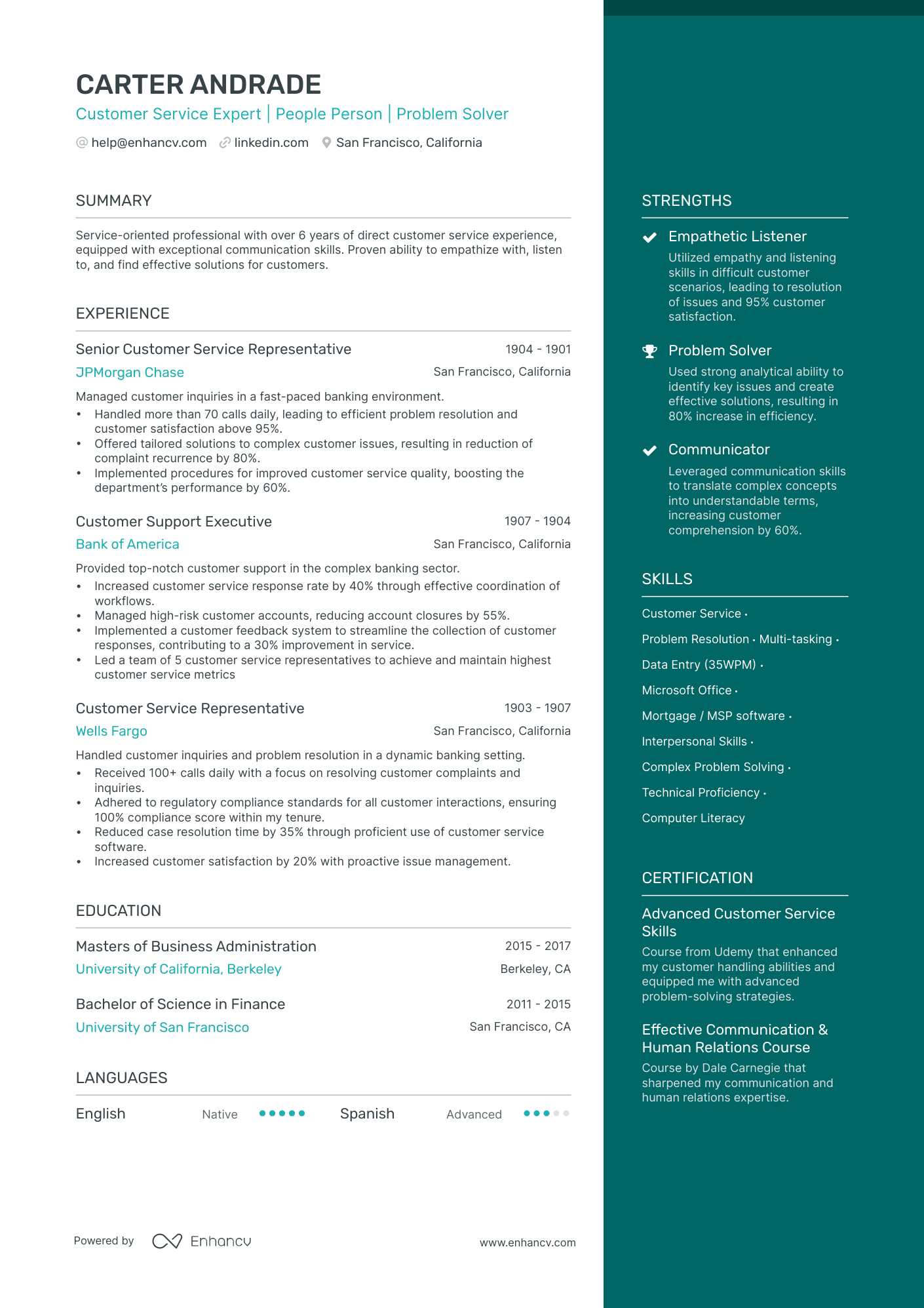 5 Customer Service Specialist Resume Examples & Guide for 2024