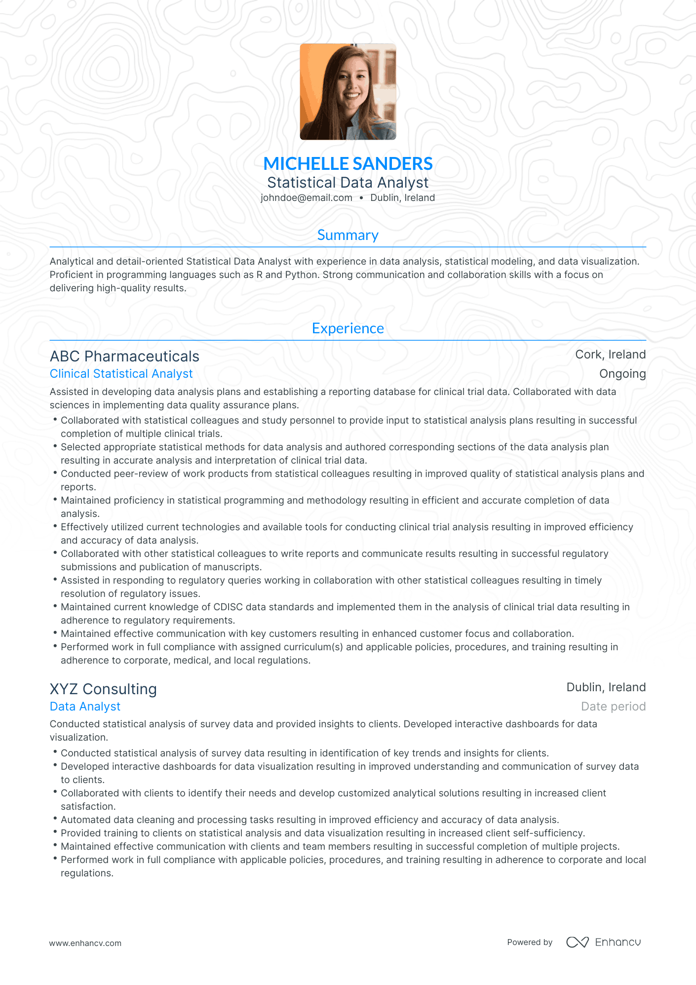 5 Statistical Data Analyst Resume Examples & Guide for 2024