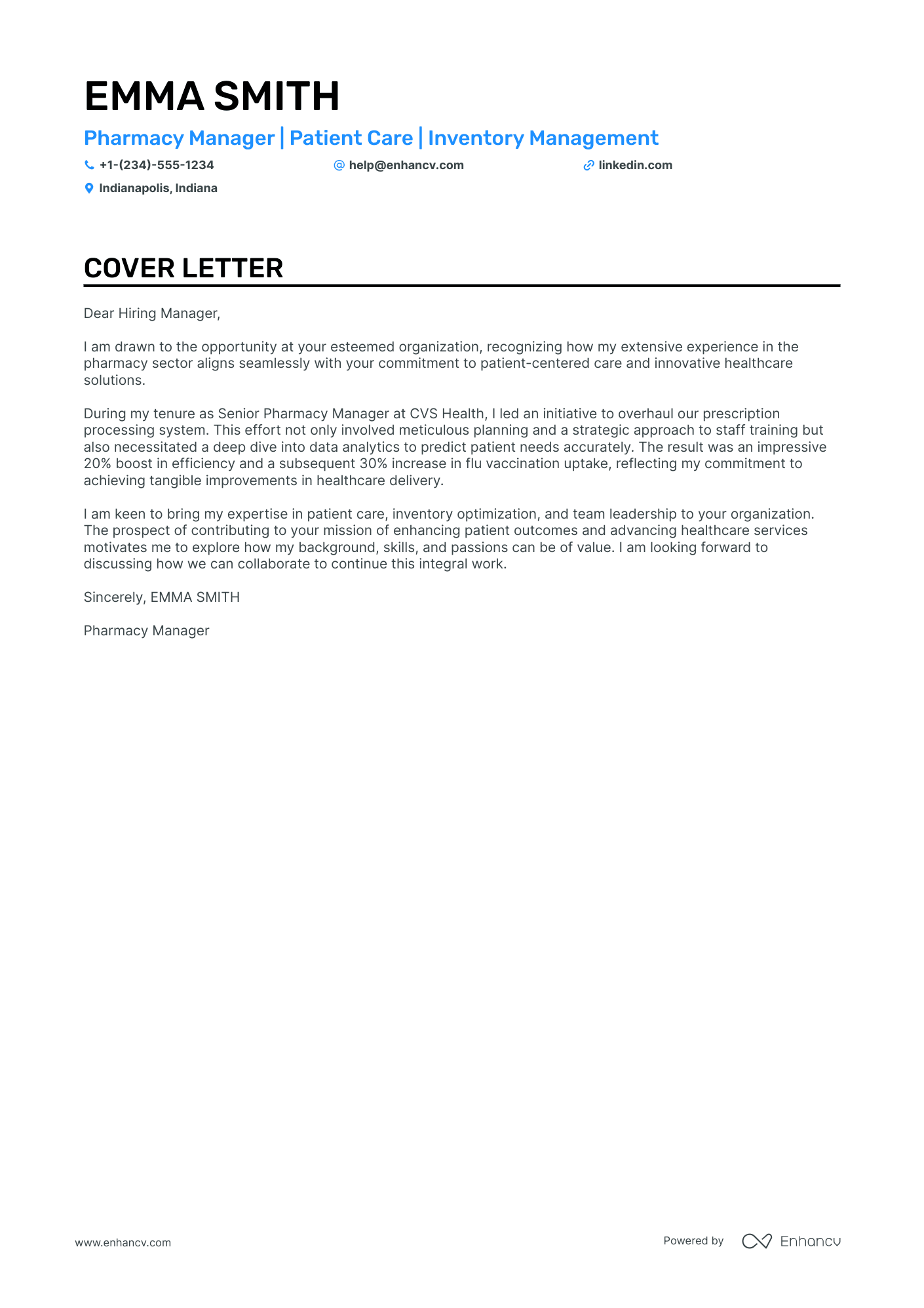 10 Professional Pharmacist Cover Letter Examples and Template for 2024 ...