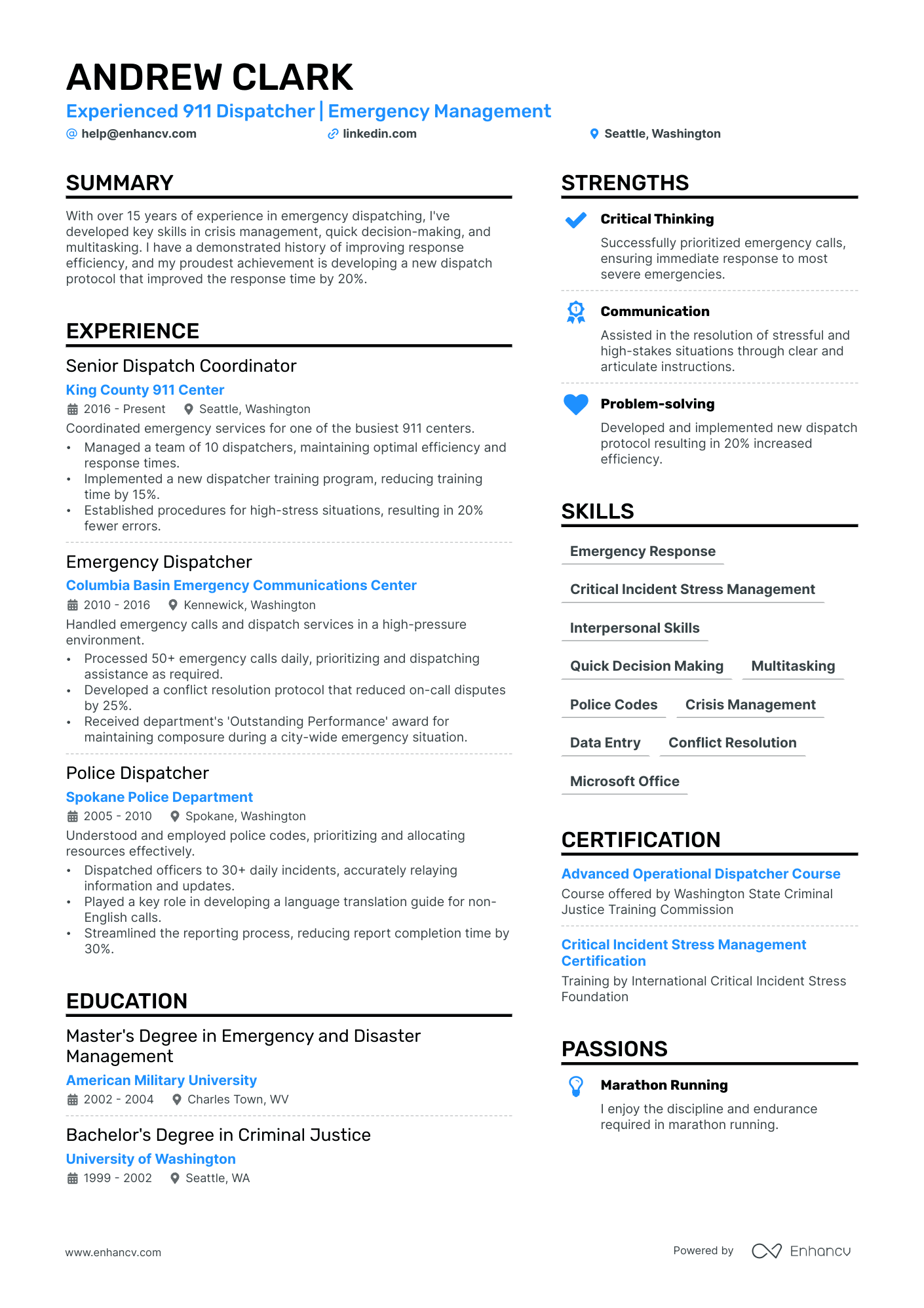 5 911 Dispatcher Resume Examples & Guide for 2026
