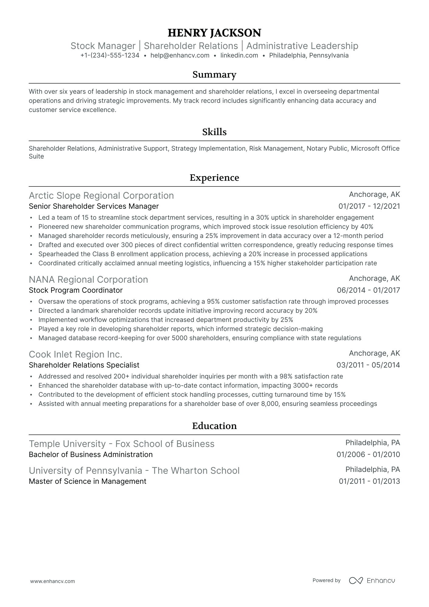 10 Stock Manager Resume Examples & Guide for 2025