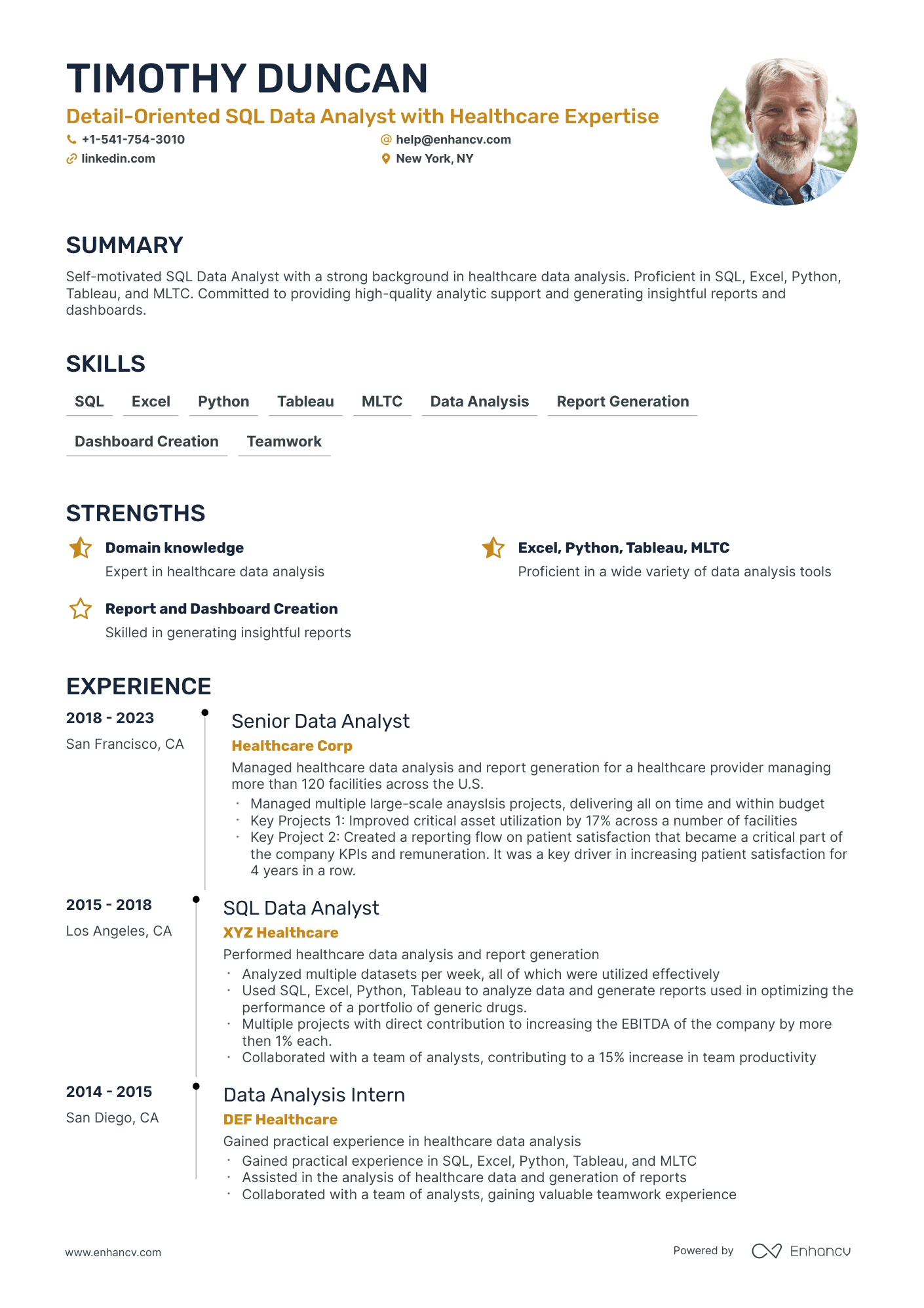 5 SQL Data Analyst Resume Examples & Guide for 2024