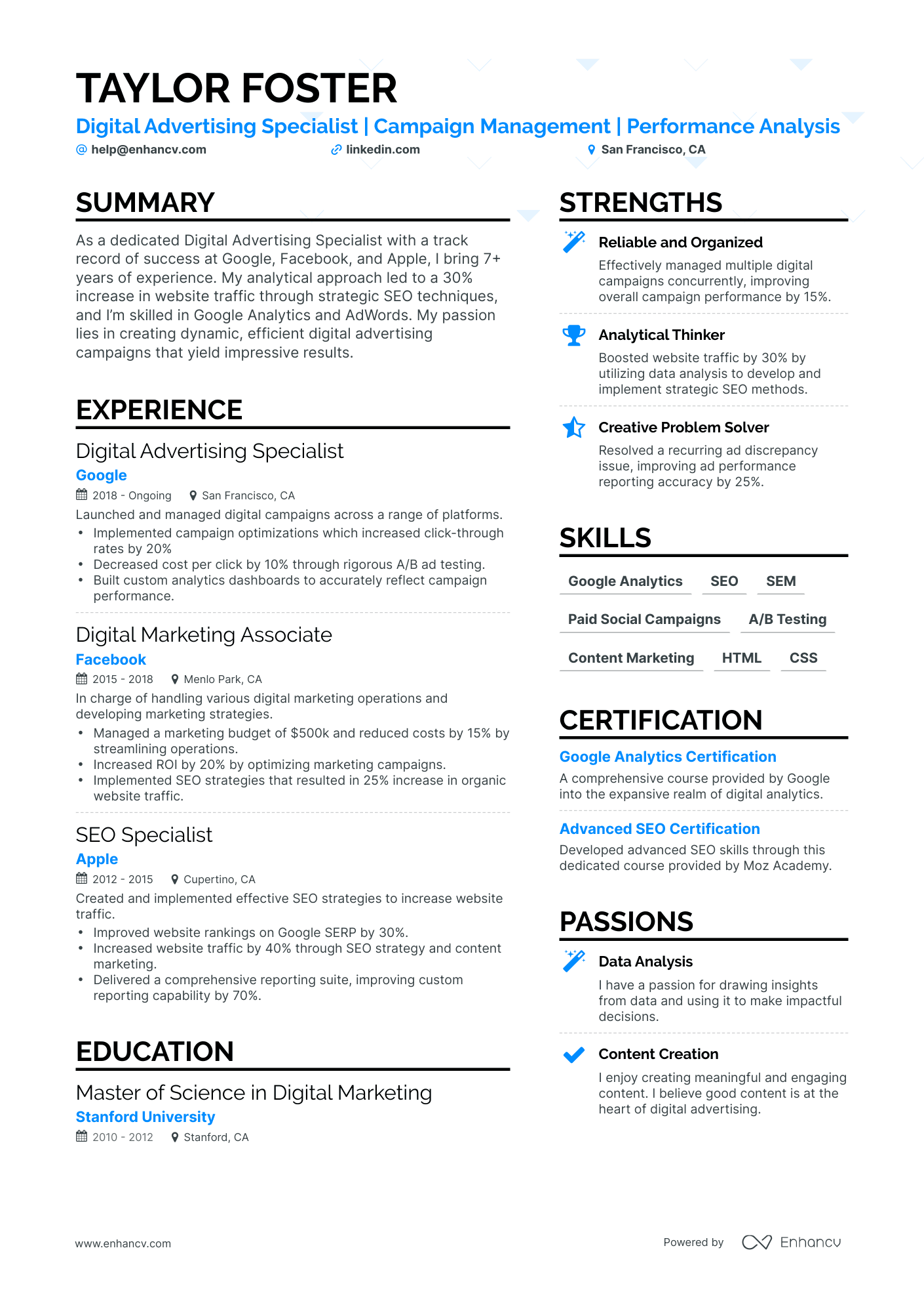 6 Advertising Resume Examples & Guide for 2024