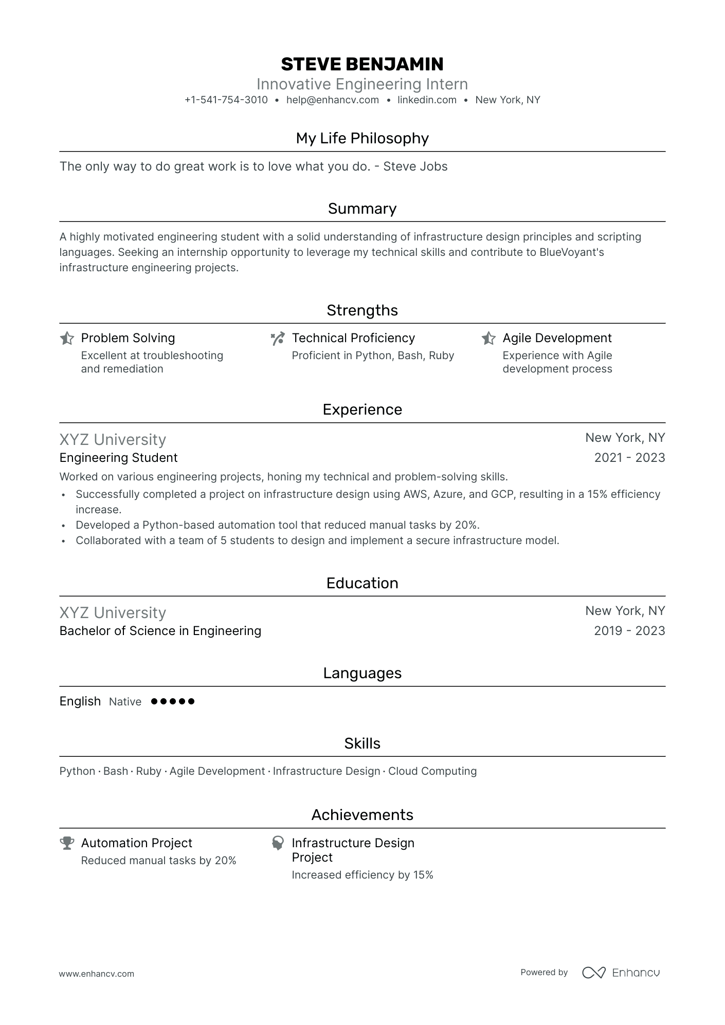 5 Engineering Intern Resume Examples & Guide for 2024