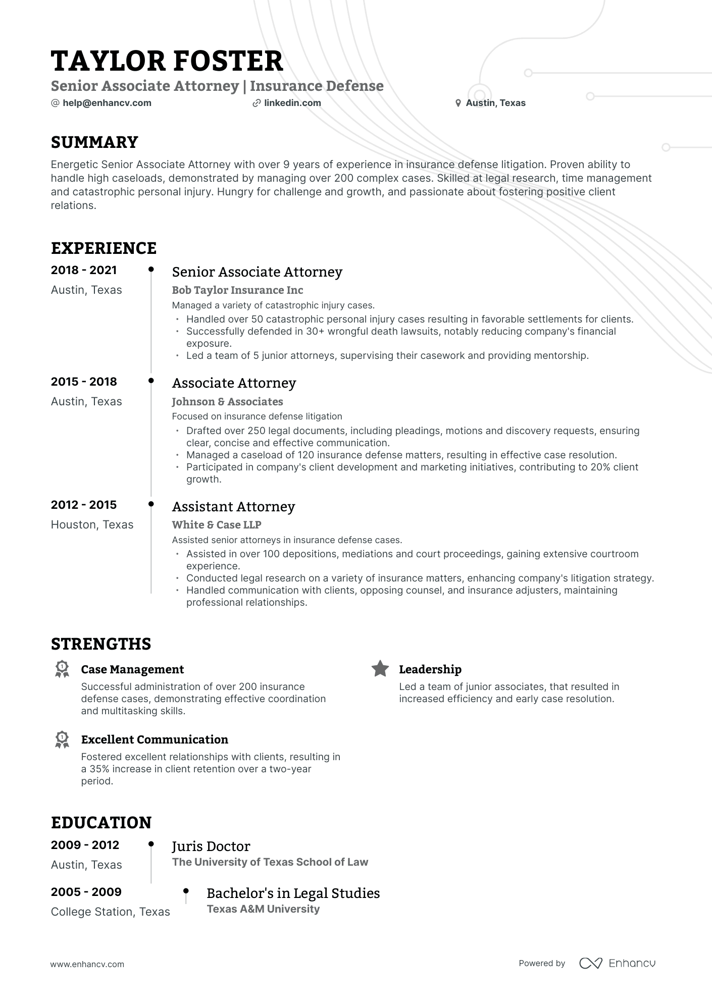 5 Associate Attorney Resume Examples & Guide for 2024