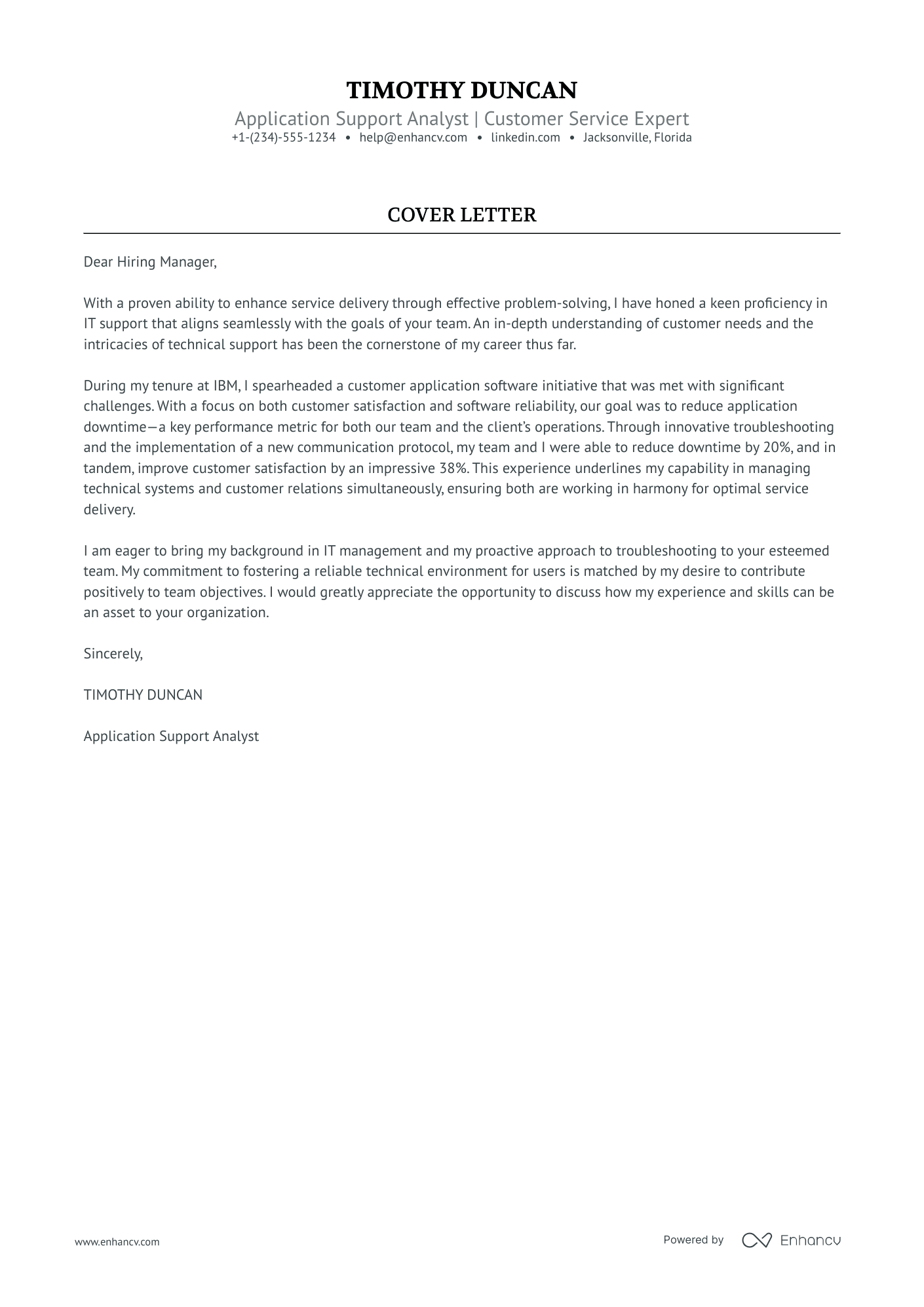 5 Professional MBA Cover Letter Examples and Template for 2026 | Enhancv