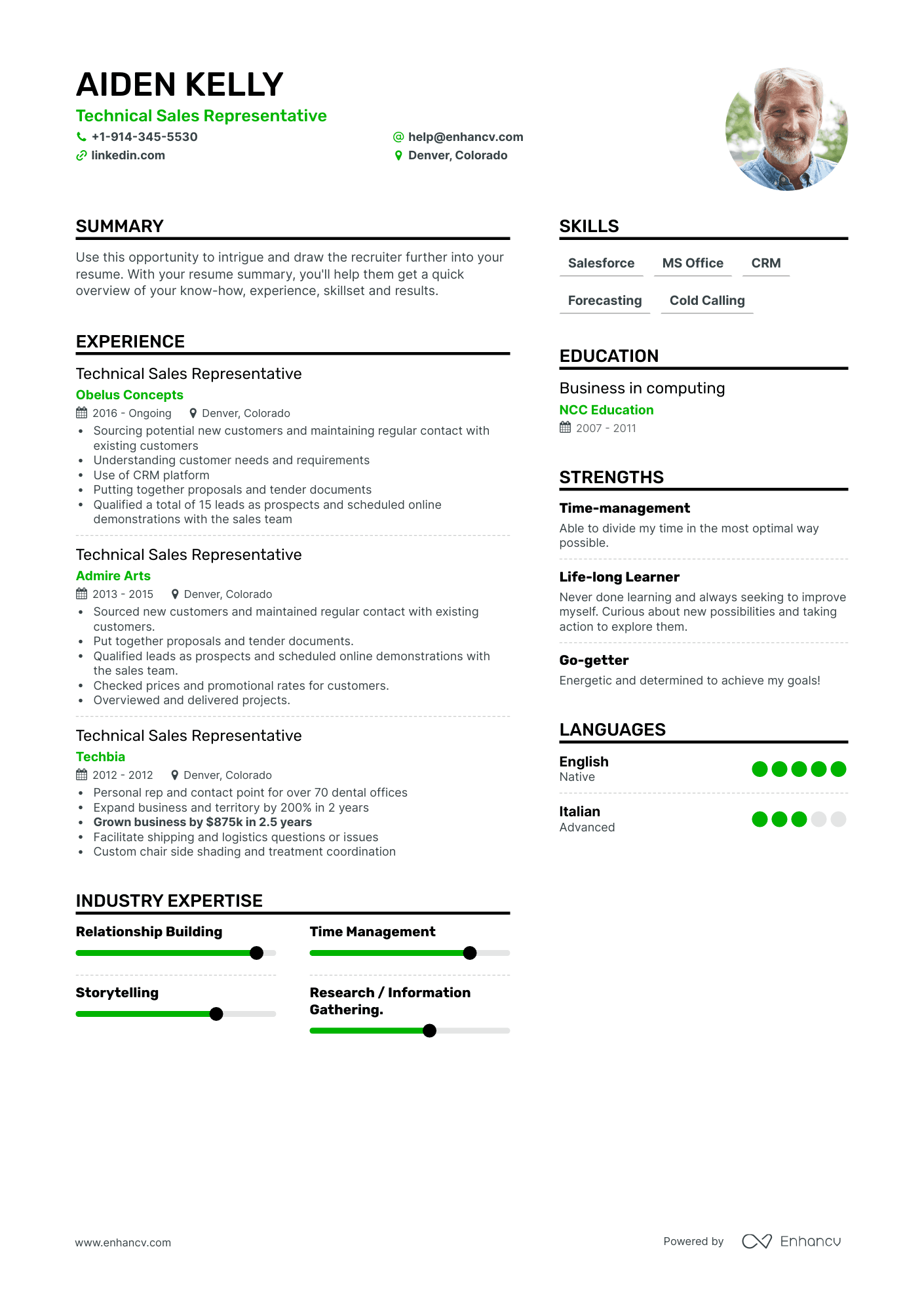 Technical Sales Representative Resume Examples & Guide for 2023 (Layout ...