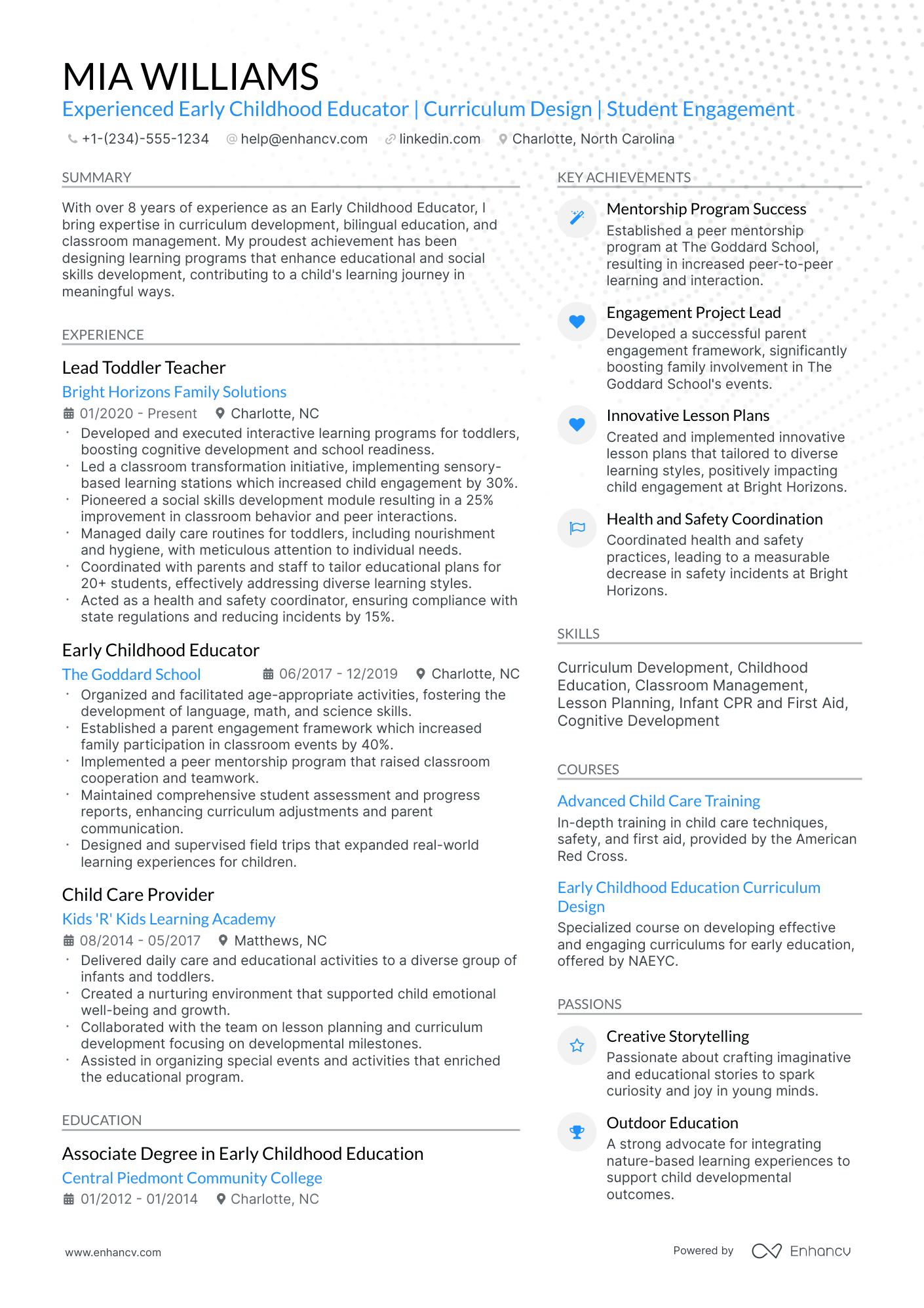 10 Toddler Teacher Resume Examples & Guide for 2026