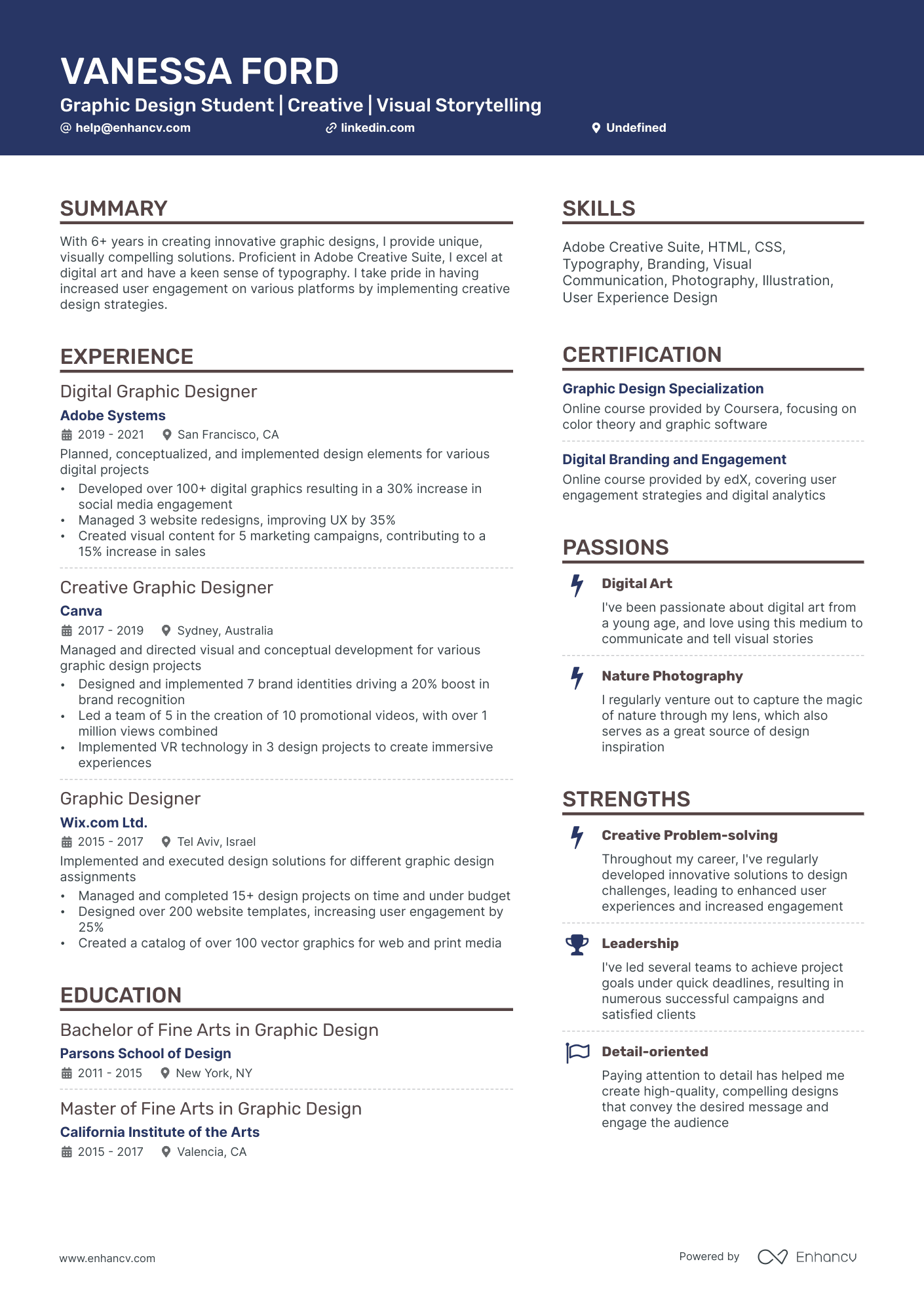 10 Graphic Design Student Resume Examples & Guide for 2026