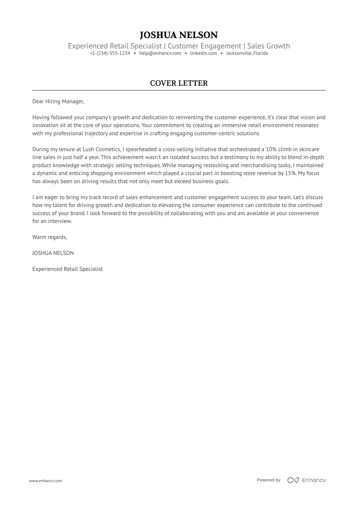 10 Professional Cashier Cover Letter Examples and Template for 2026 ...