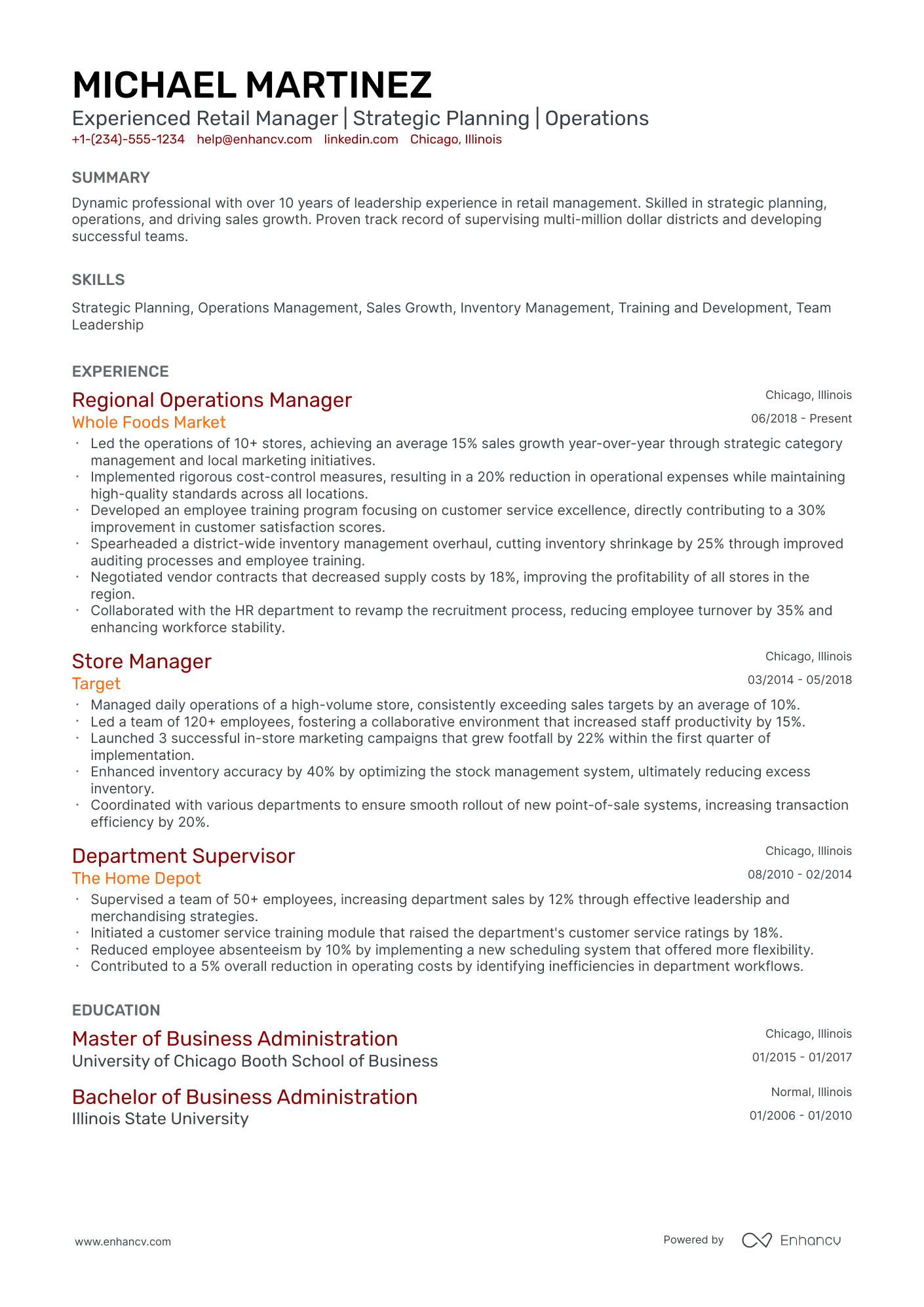 10 District Manager Resume Examples & Guide for 2026
