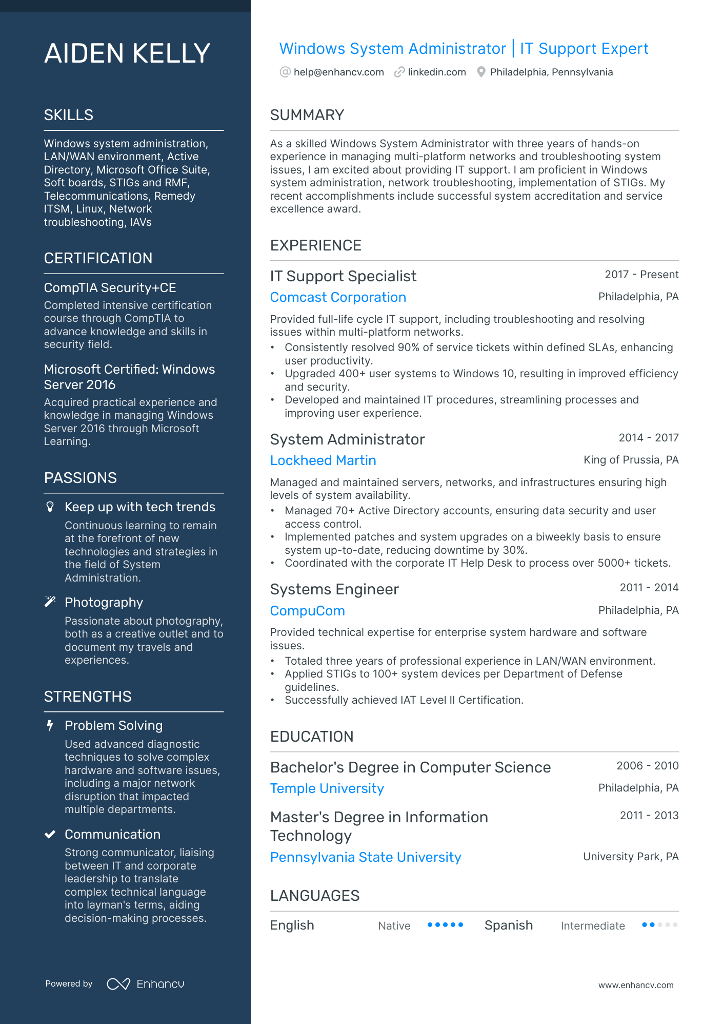 10 Windows System Administrator Resume Examples & Guide for 2026