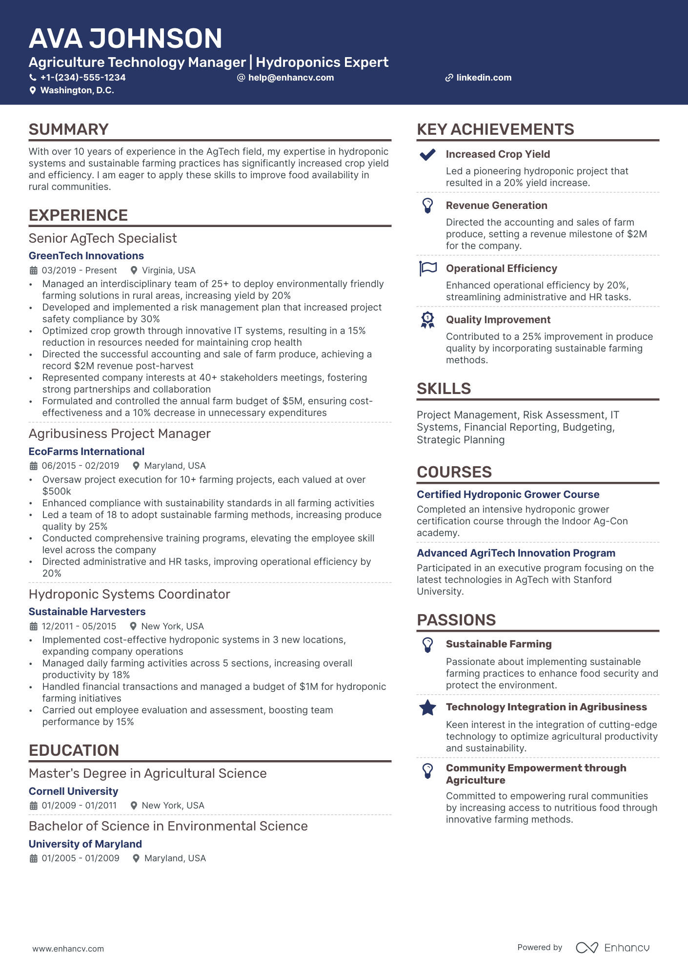 10 Farm Manager Resume Examples & Guide for 2025