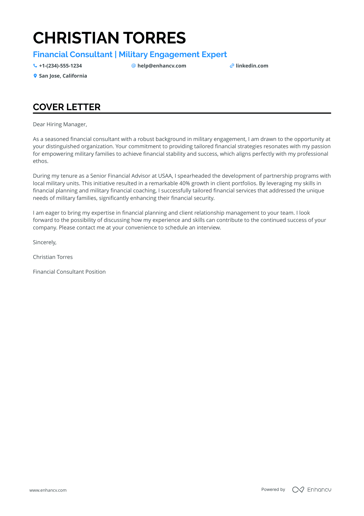 5 Professional Financial Advisor Cover Letter Examples and Template for ...