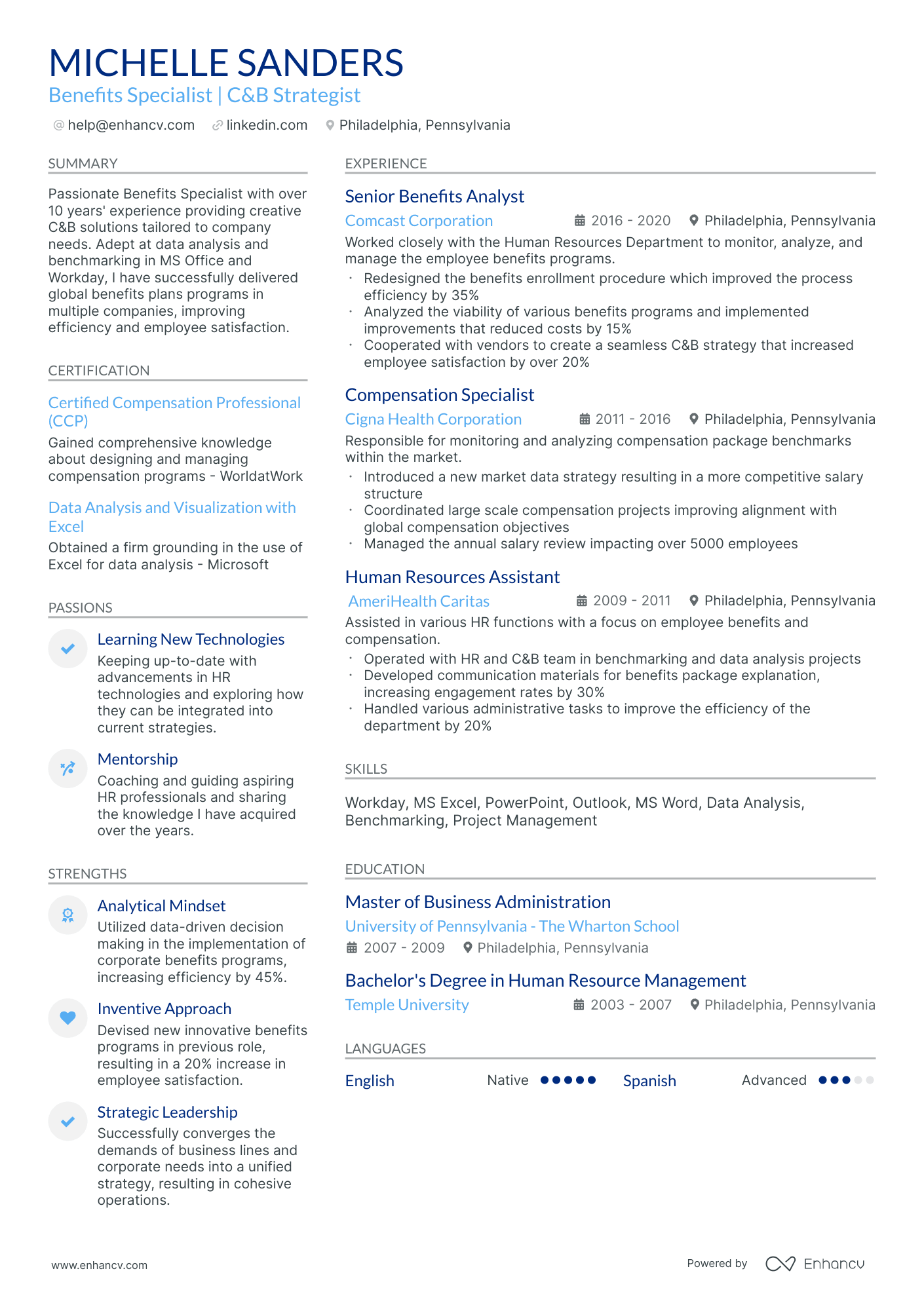 10 Benefits Specialist Resume Examples & Guide for 2025