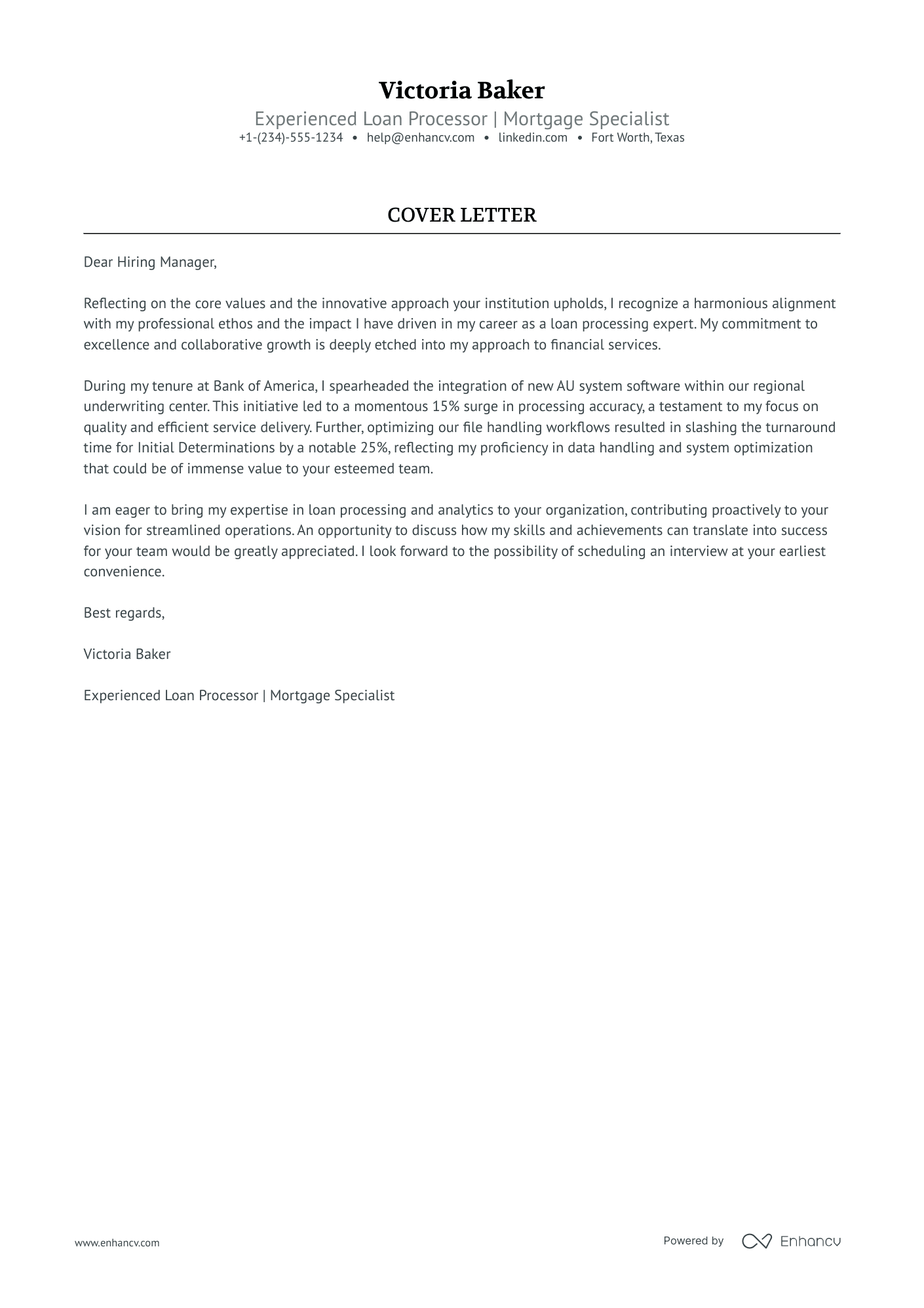 6 Professional Banking Cover Letter Examples and Template for 2026 ...