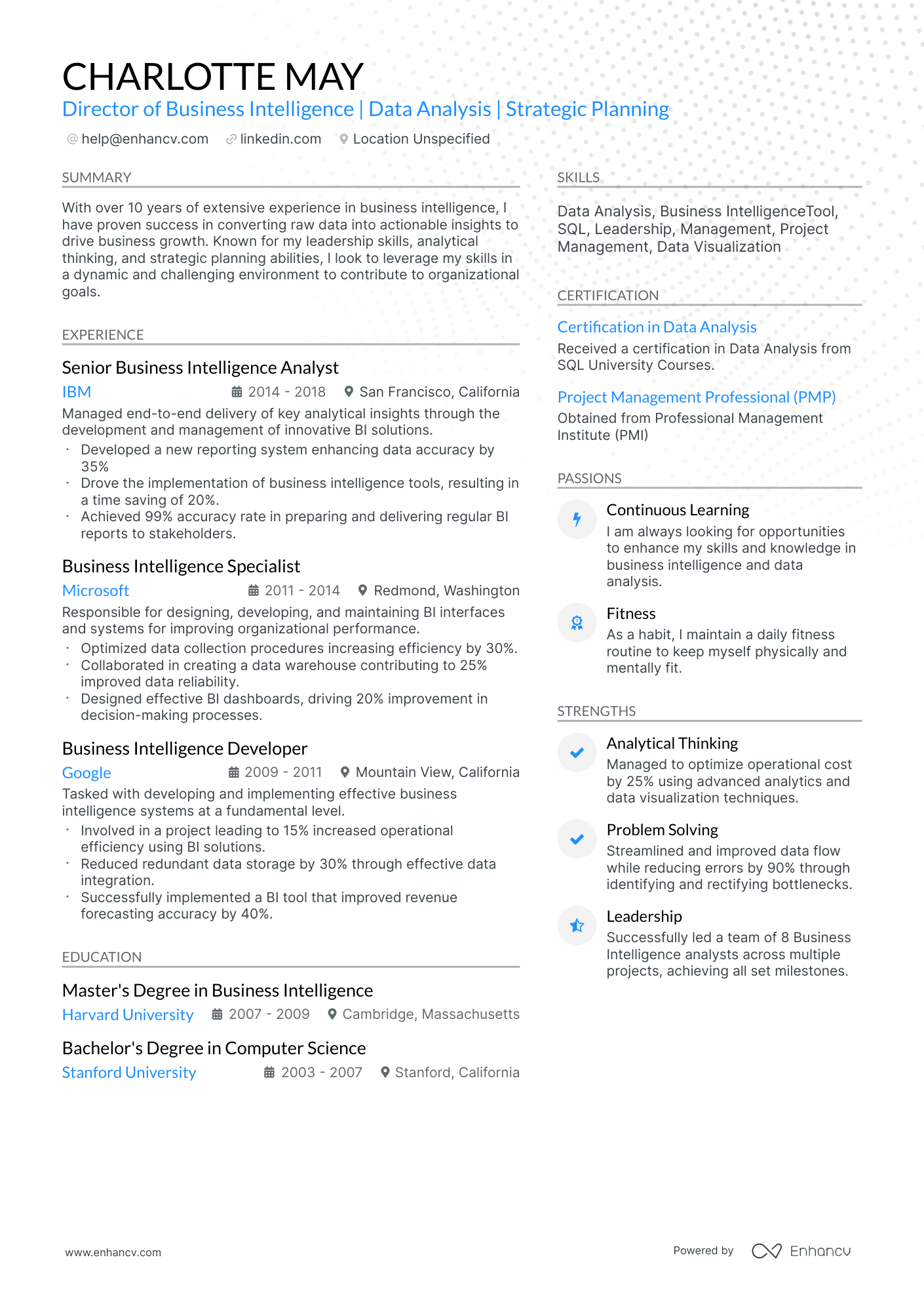 10 Business Intelligence Director Resume Examples & Guide for 2026