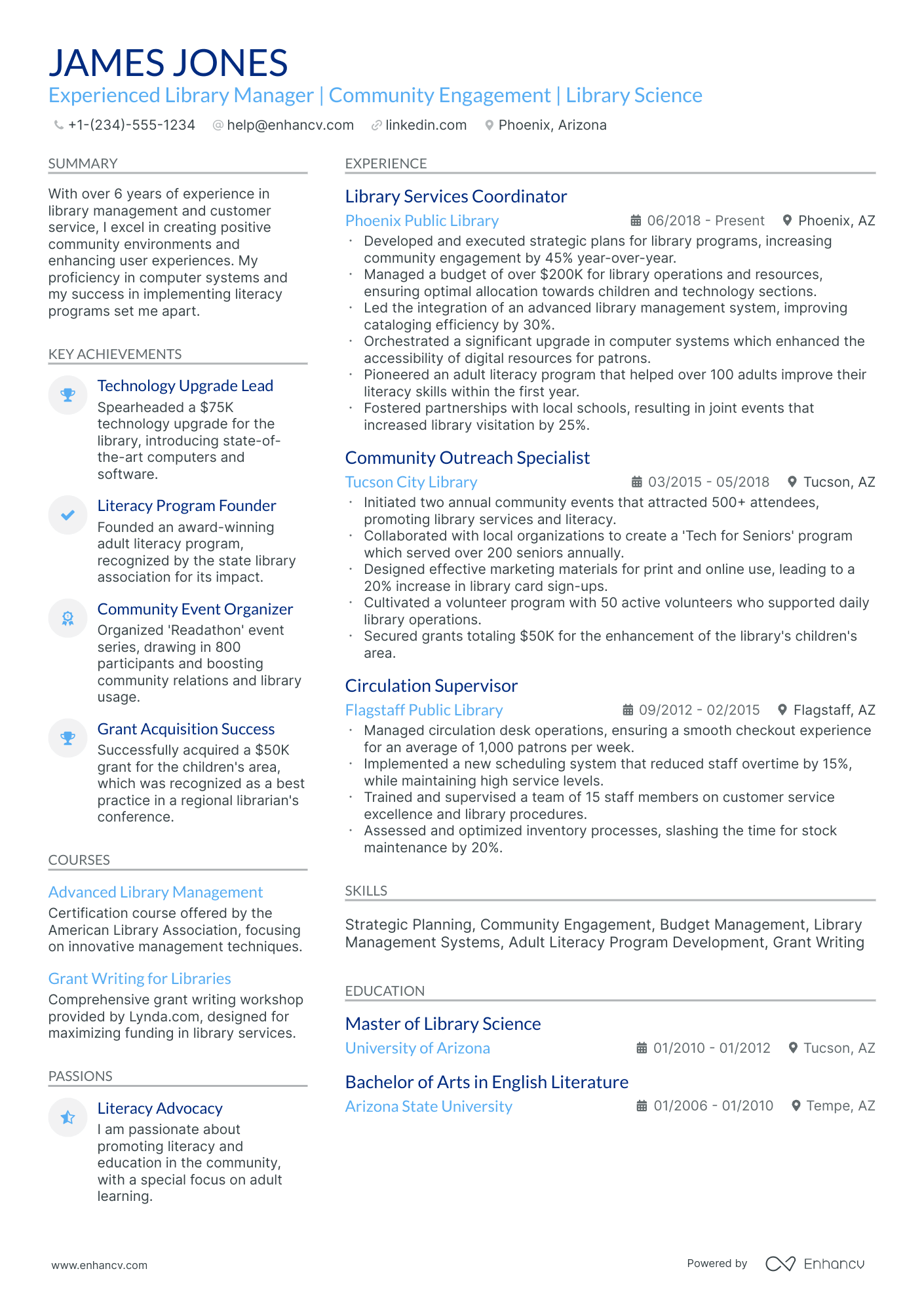 10 Library Director Resume Examples & Guide for 2026