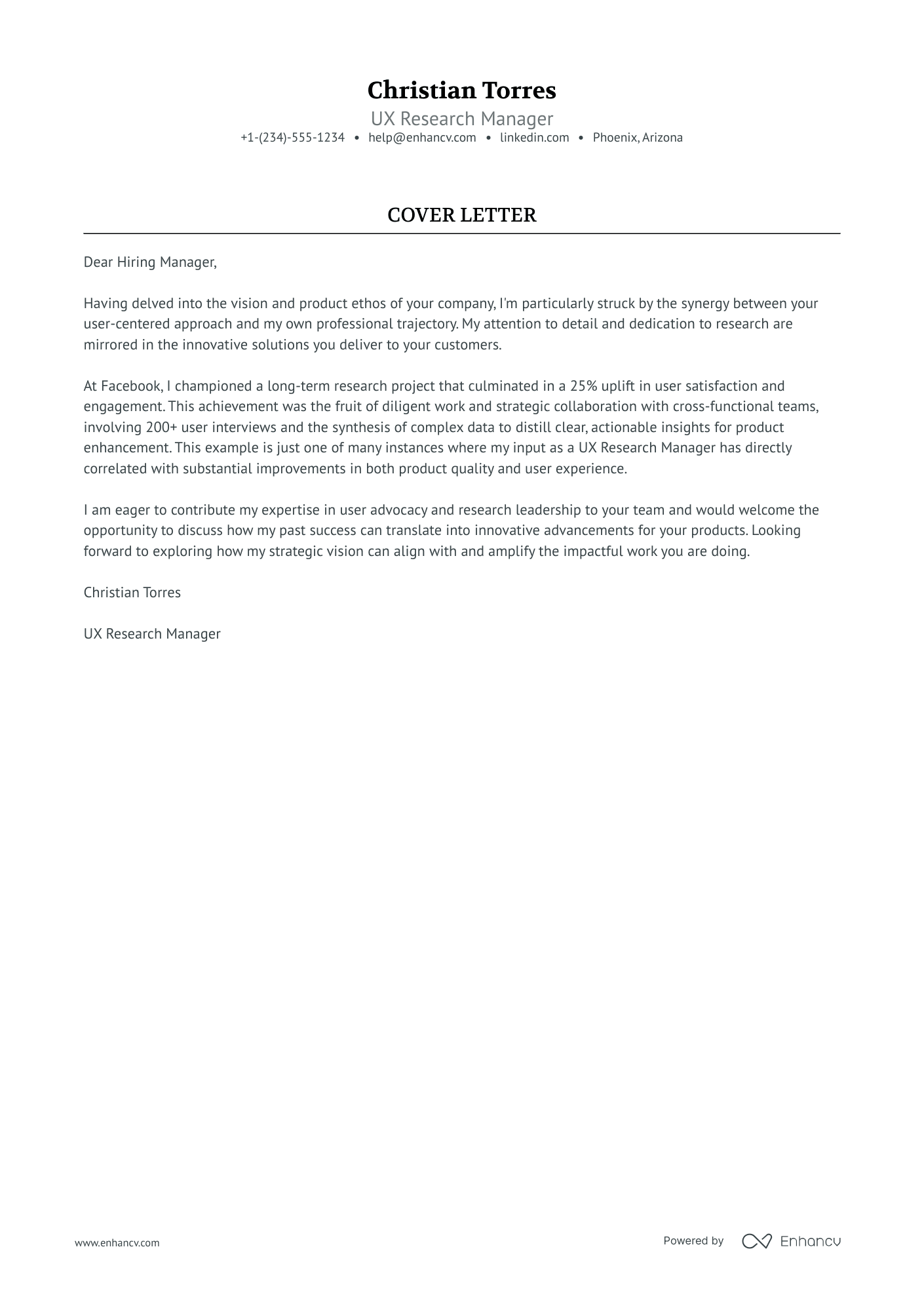 13 Professional Researcher Cover Letter Examples and Template for 2025 ...