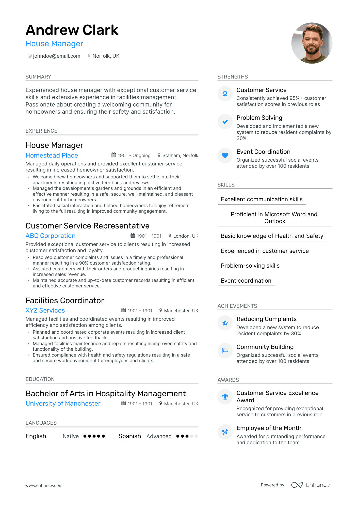 House Manager Resume Examples & Guide for 2024
